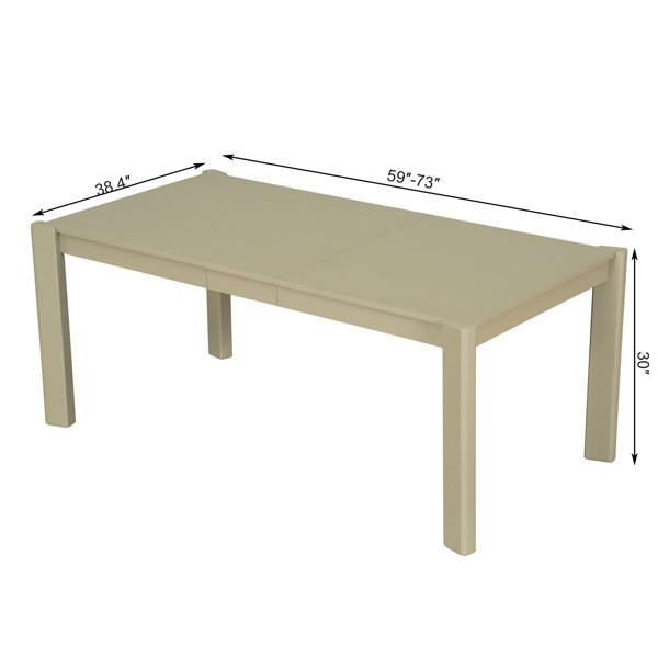 Ebern Designs Solid Wood Expandable Dining Table In Walnut, 59" - 73 ...