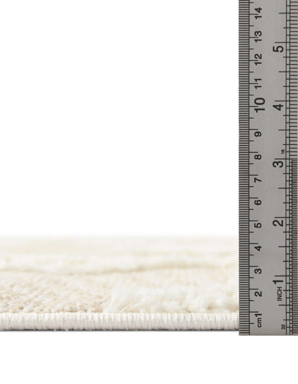 The Twillery Co.® Longmeadow Geometric Ivory/White Machine Woven ...