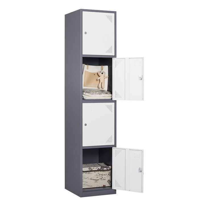Steelcube Metal 4 - Tier 15'' Gym Locker with Key & Reviews | Wayfair