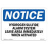 SignMission Hydrogen Sulfide Alarm System Leave Area Sign | Wayfair
