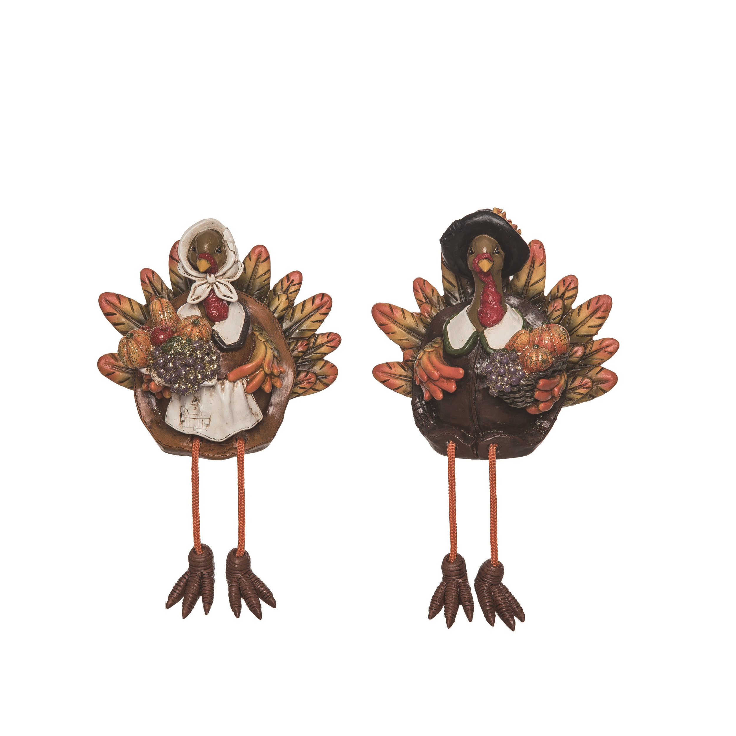 The Holiday Aisle® Fall/Harvest Resin Harvest Turkey Sitter Figurine ...