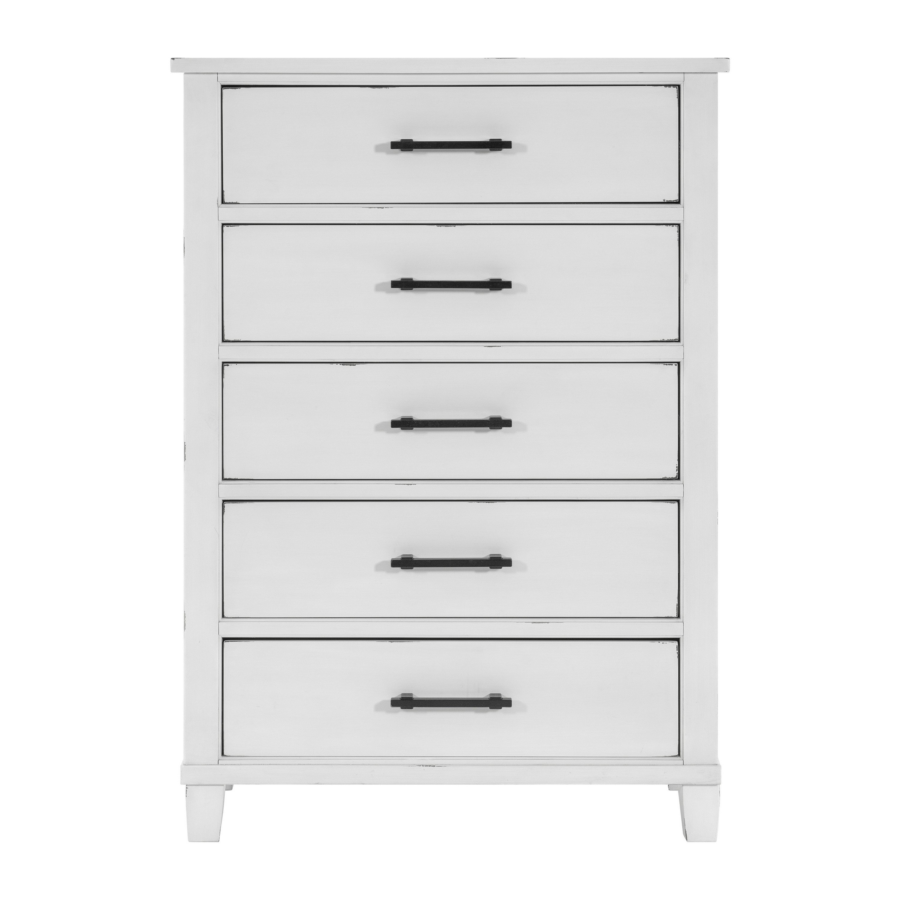 Benjara Gemi 53 Inch Tall Dresser Chest, 5 Drawer With Black Handles ...