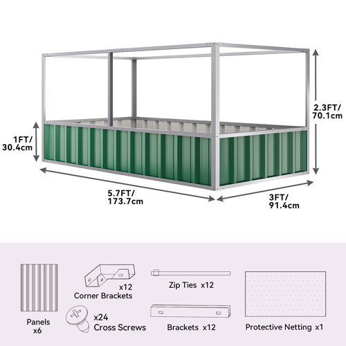 Arlmont & Co. Pahoua Metal Raised Garden Bed & Reviews | Wayfair