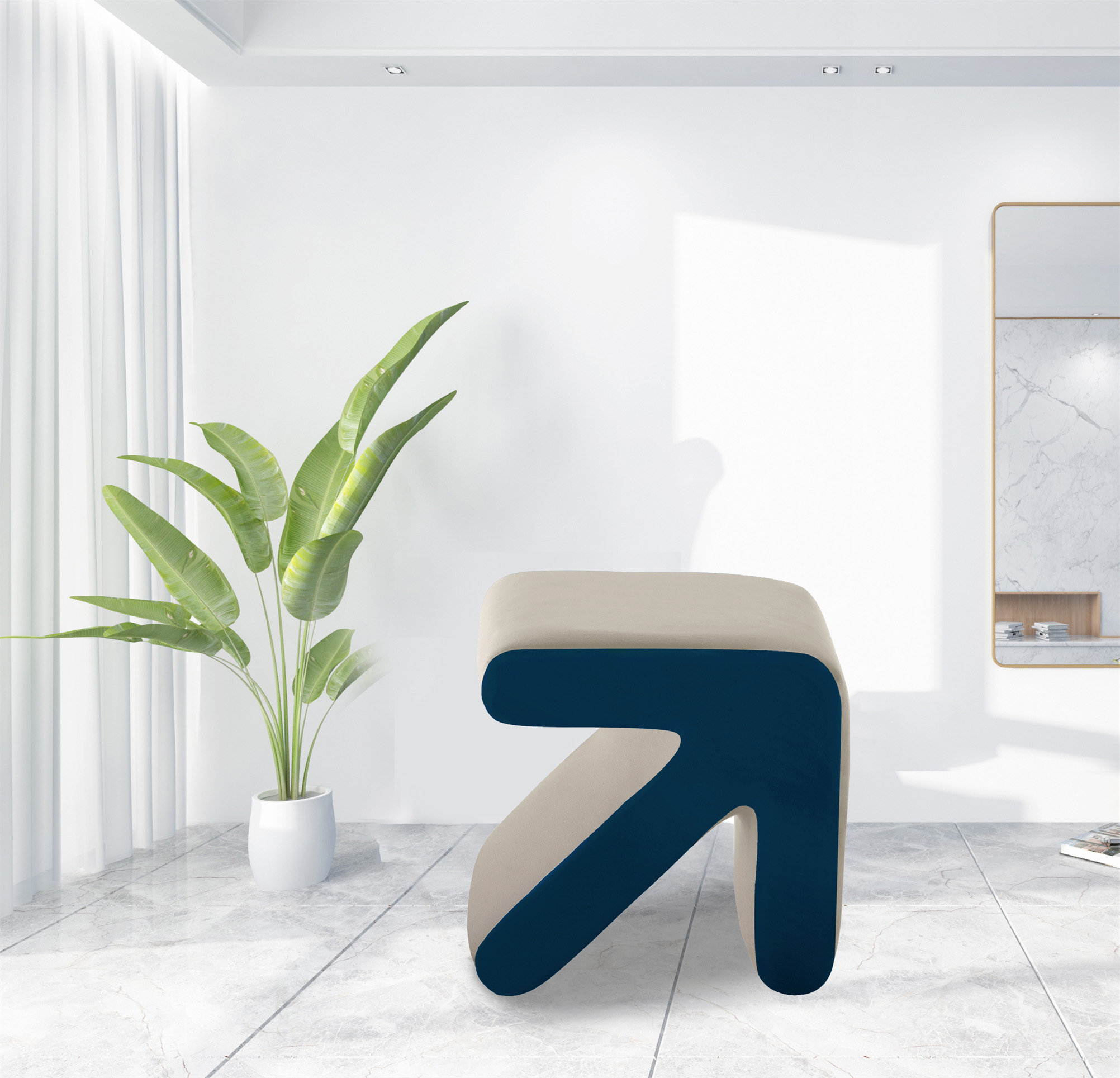 Wrought Studio Modern Creative Upholstered Velvet Sofa Stool Kids Stool ...