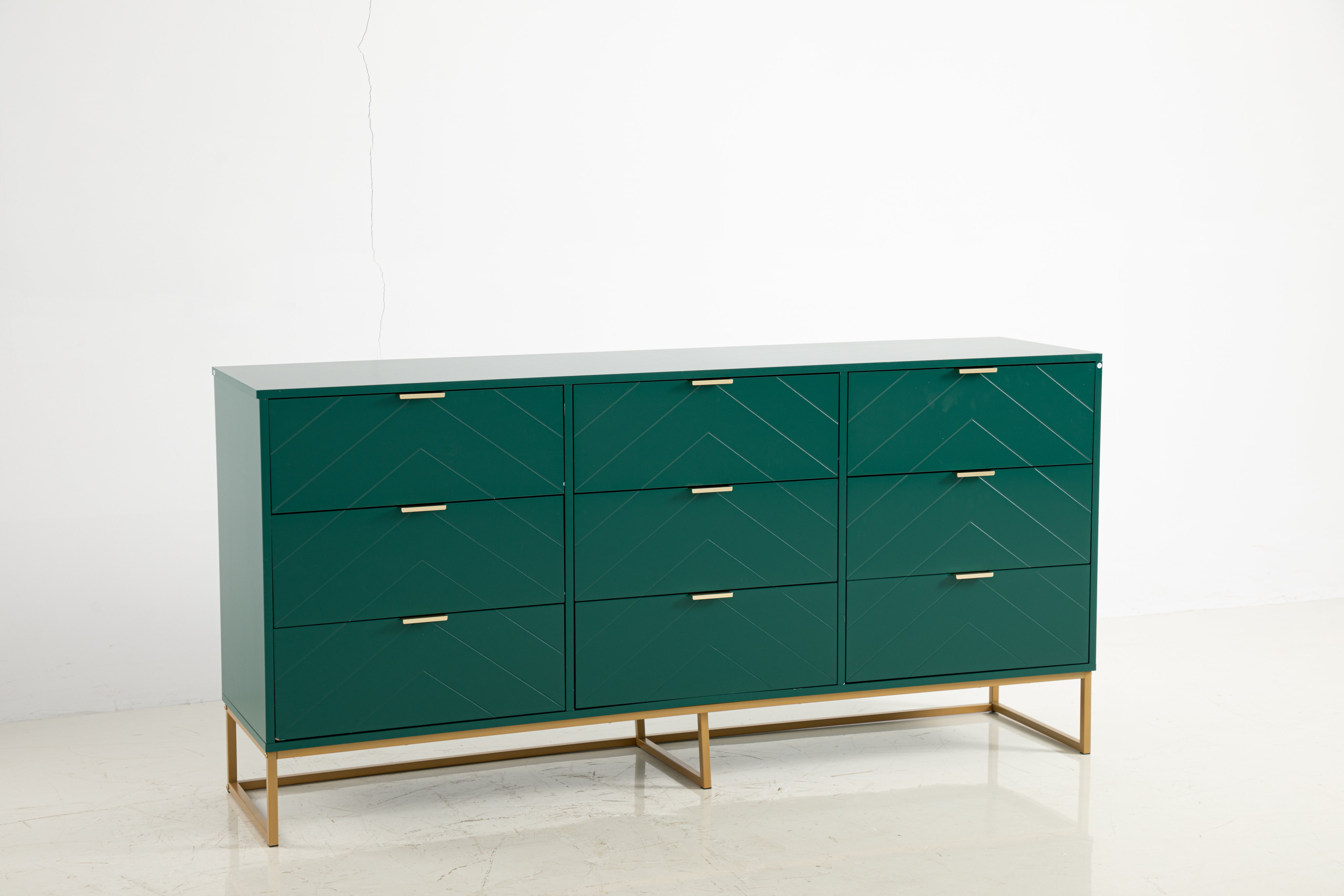 Mercer41 9 Drawer 65" W V-shaped Line Dresser | Wayfair