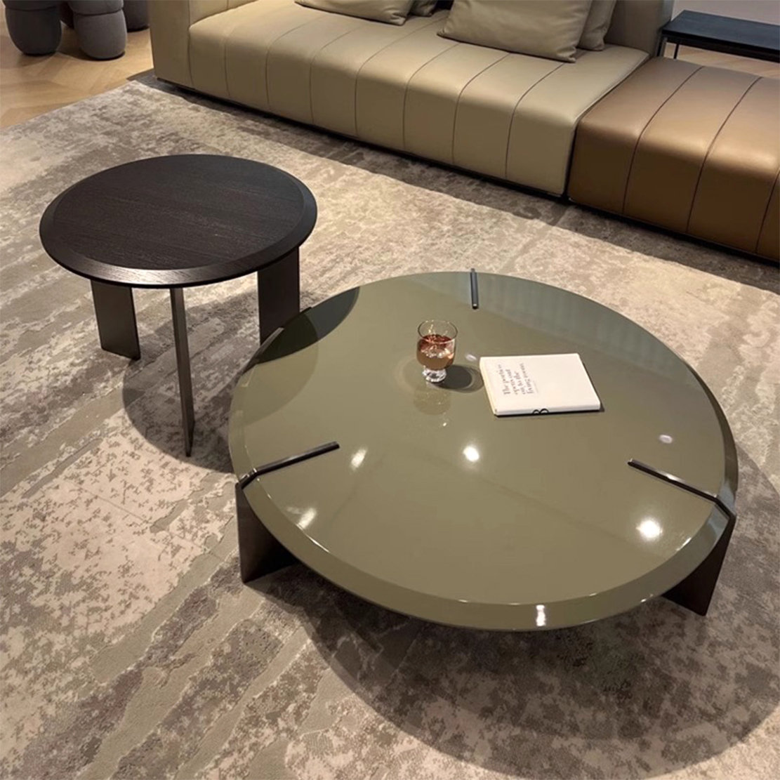 Orren Ellis Italian Round Coffee Table with High Gloss Paint | Wayfair