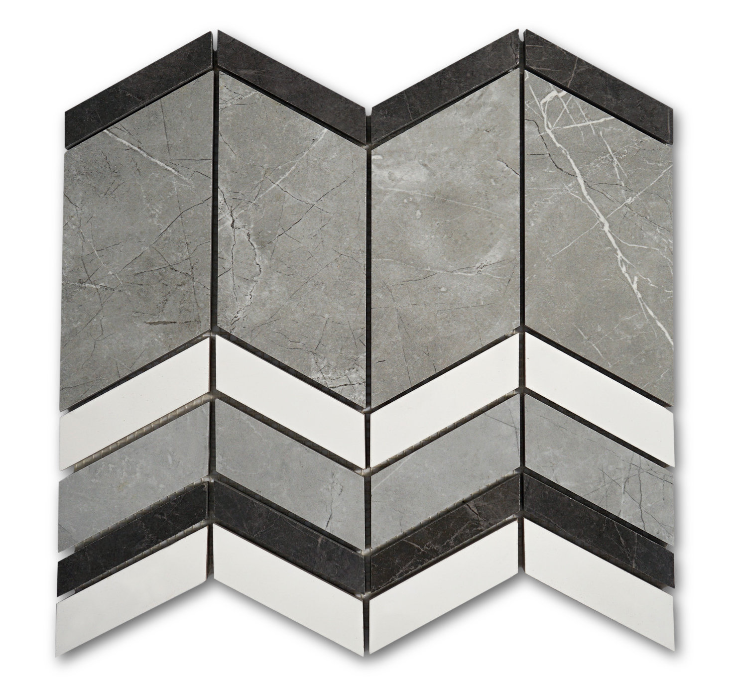 Maricera 11" x 12" Porcelain Chevron Mosaic Wall Floor Use Tile | Wayfair