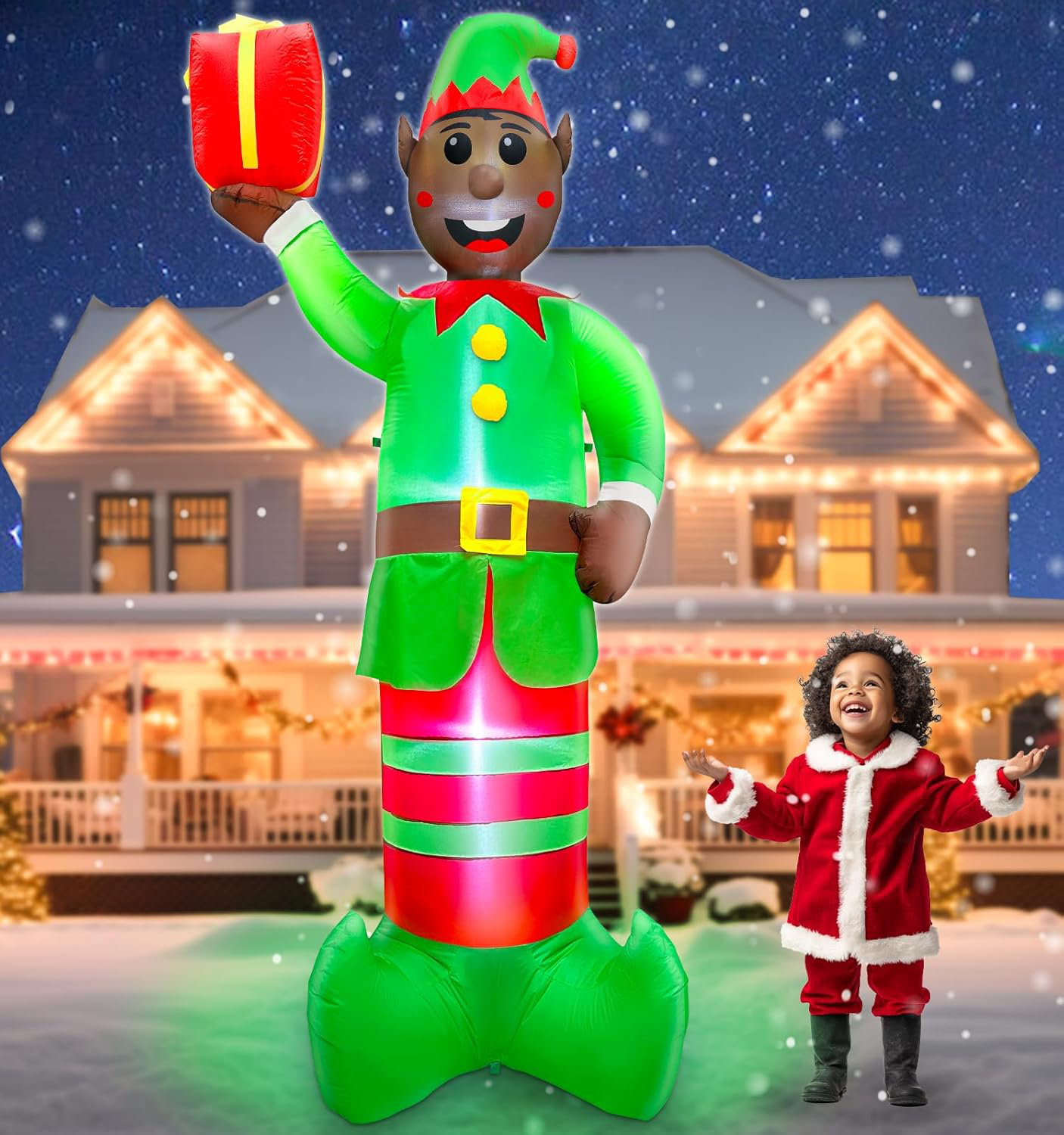 The Holiday Aisle® 8 Feet Giant Christmas Inflatables Outdoor ...