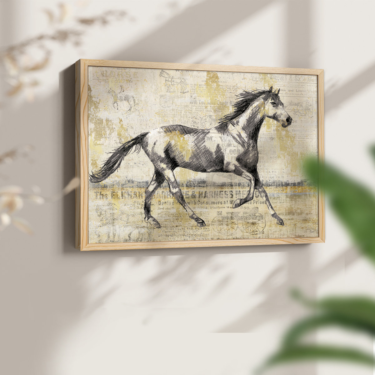 Union Rustic Golden Stallion I -Framed Print - Restickable | Wayfair