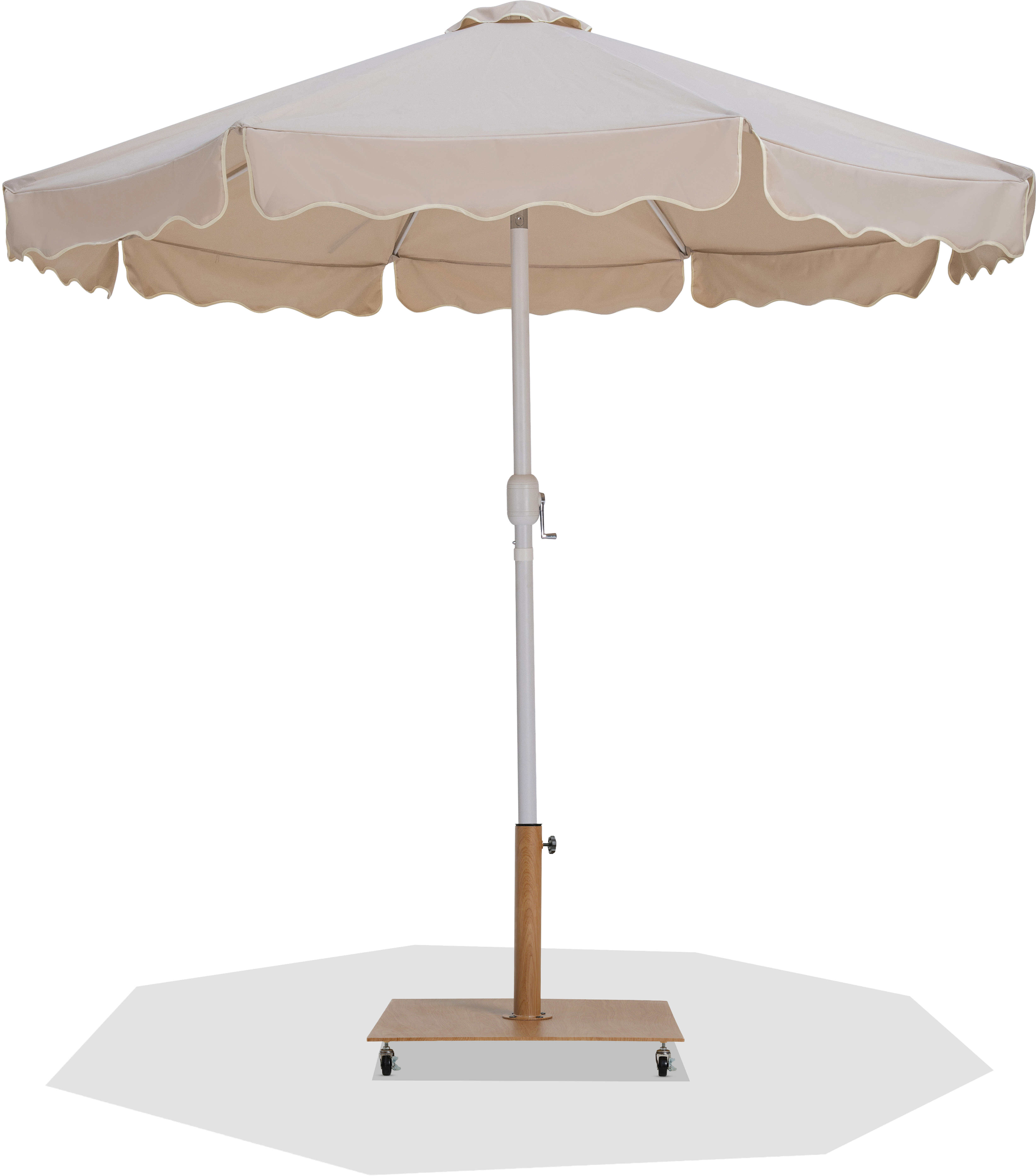 Arlmont & Co. Chavonte Fabric With Piping / Aluminum Patio Umbrella ...
