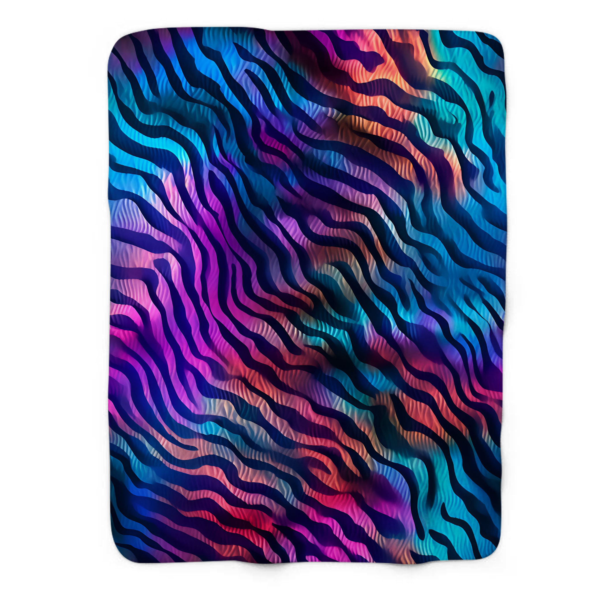 MentionedYou Astral Holographic Tigers - 1 Piece Premium Sherpa Blanket ...