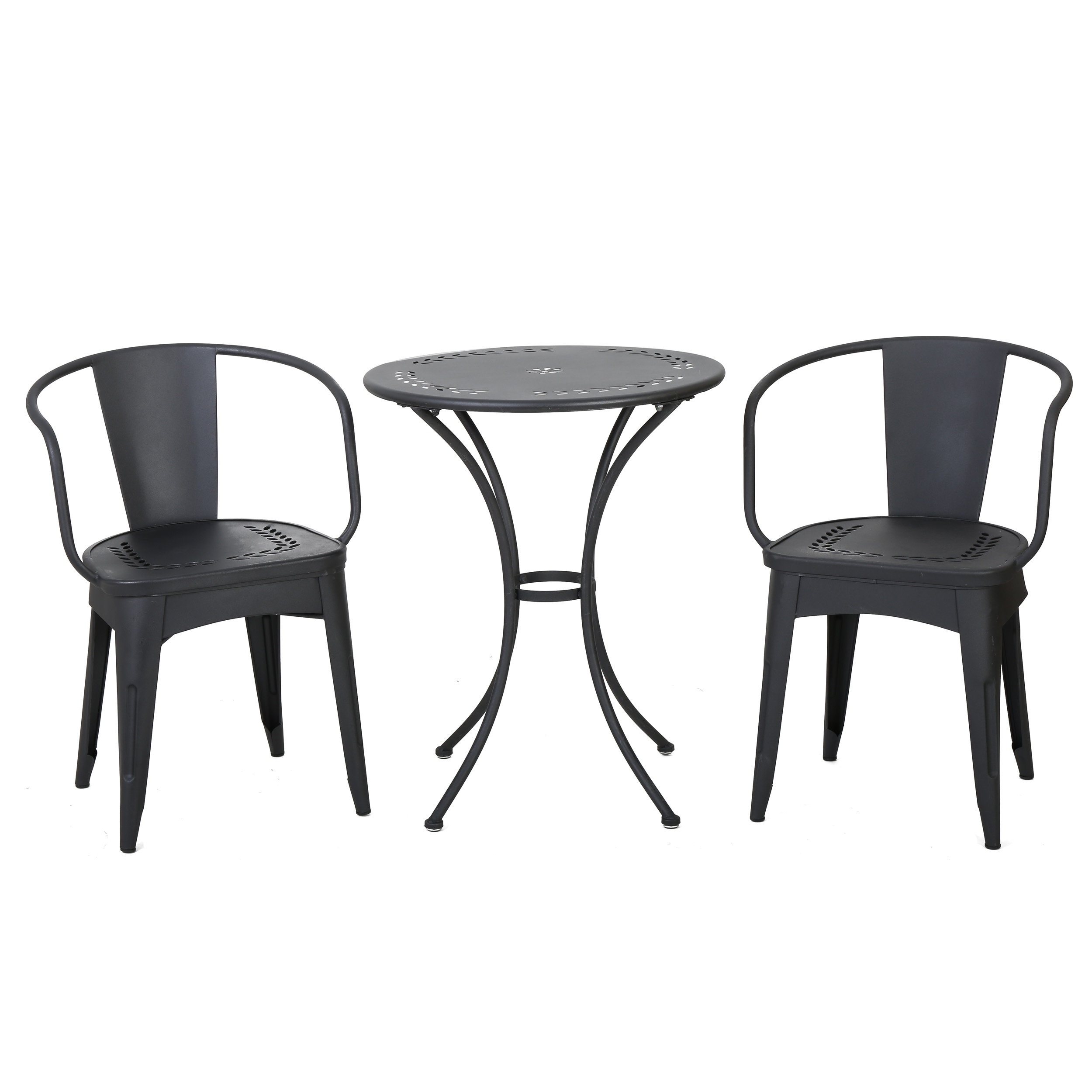 Gracie Oaks Aaidah Indoor 3 Piece Metal Dining Set & Reviews - Wayfair ...