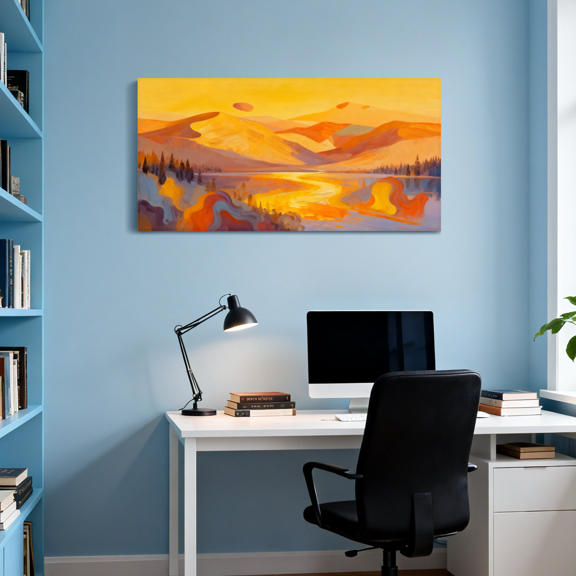 Winston Porter Landscape & Nature Mountain Sunset Landscape With Lake ...