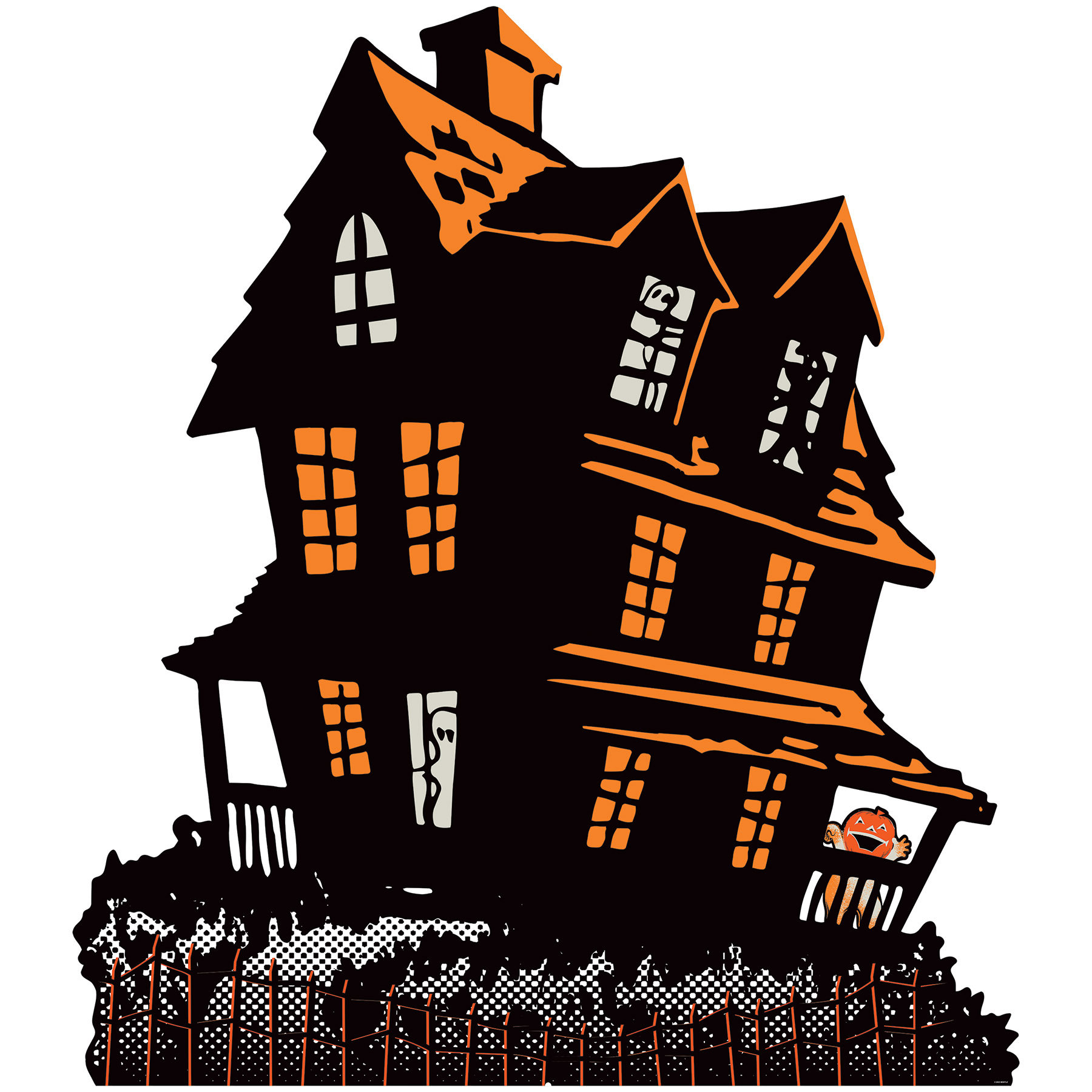 Canora Grey Vintage Halloween Haunted House Stand-Up | Wayfair