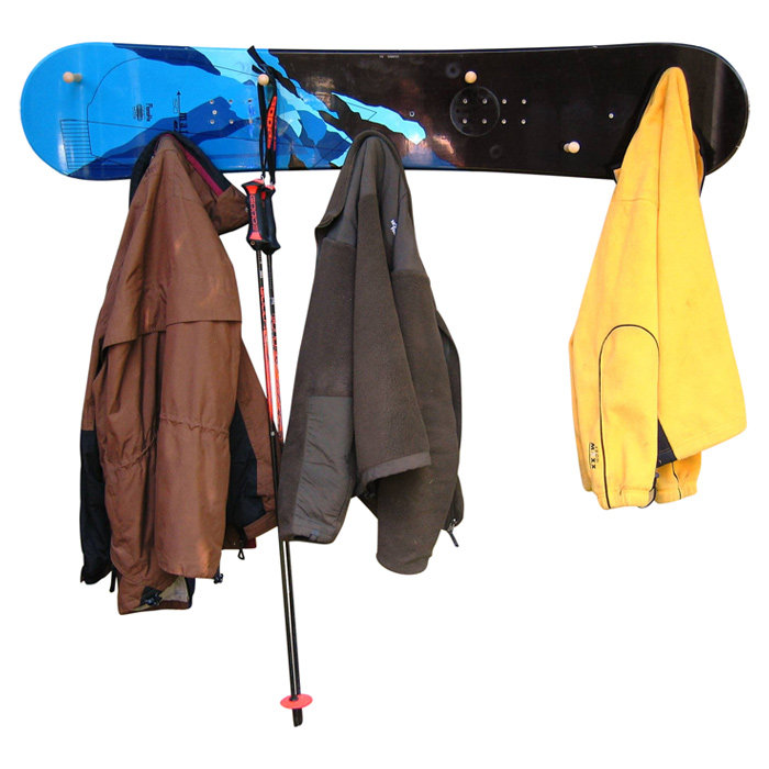 Ski Chair Snow Solid Wood Wall Wall Mounted Coat Rack & Reviews ...