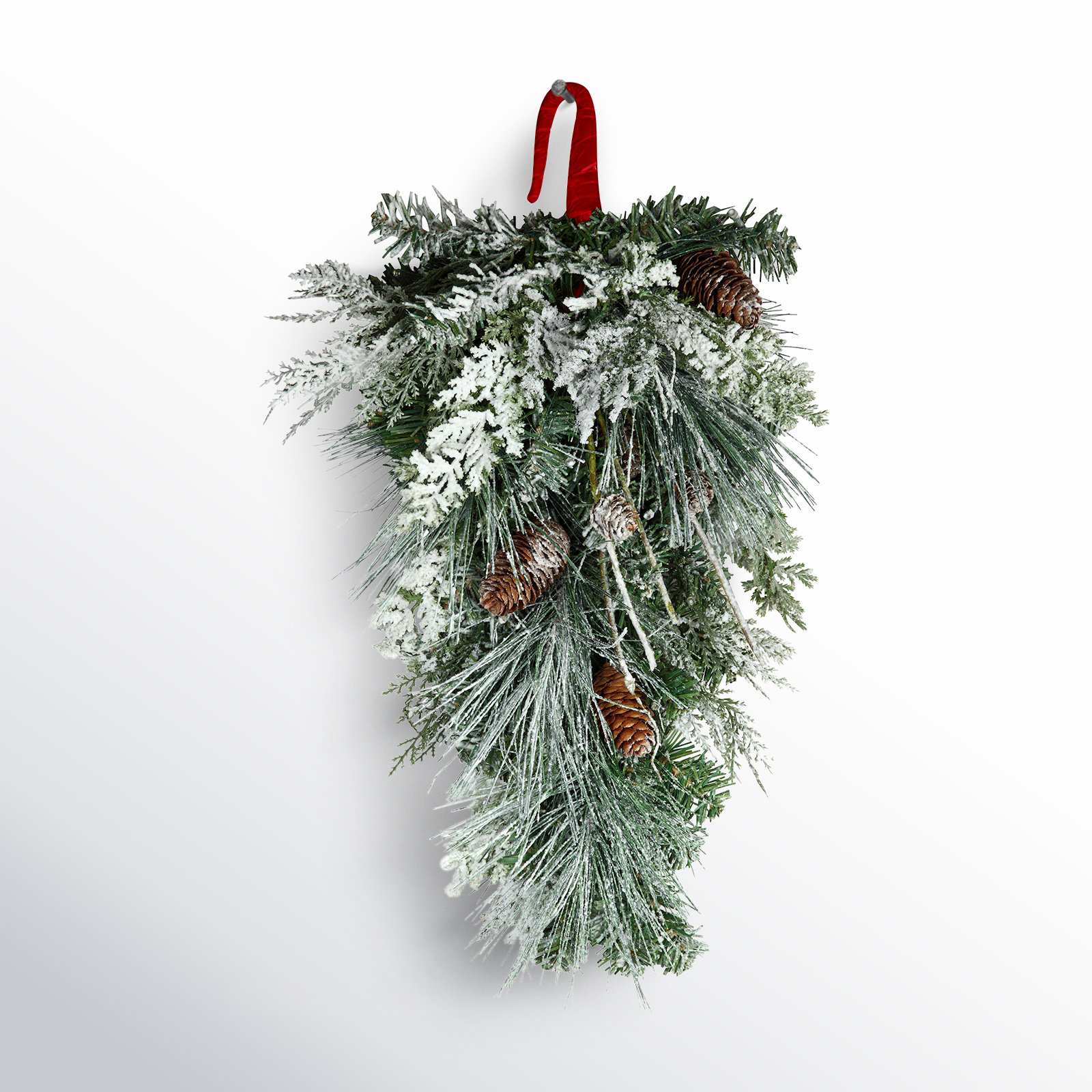 Haute Decor Snowfall Creek Pre-Lit Swag with 15 Warm Lights & Reviews ...