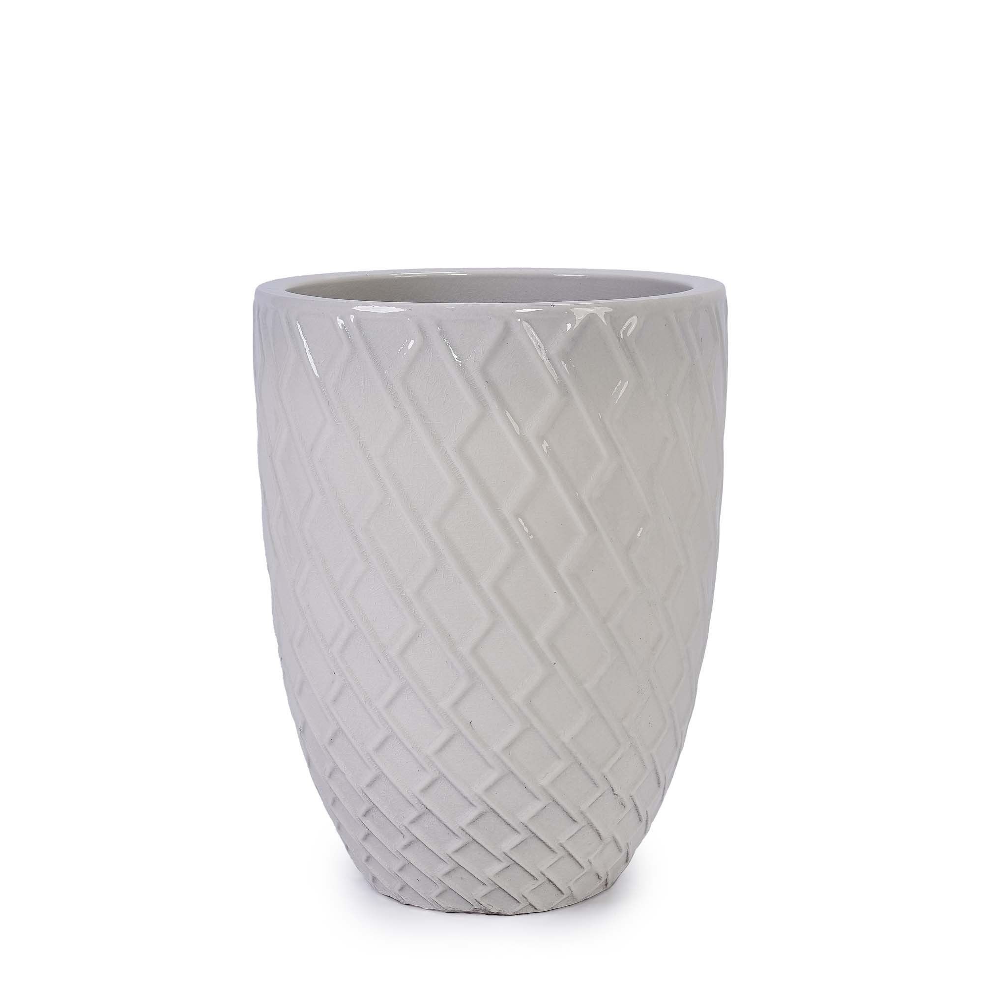 Latitude Run® Ceramic Flowerpot, Modern Planter for Patio, Garden ...