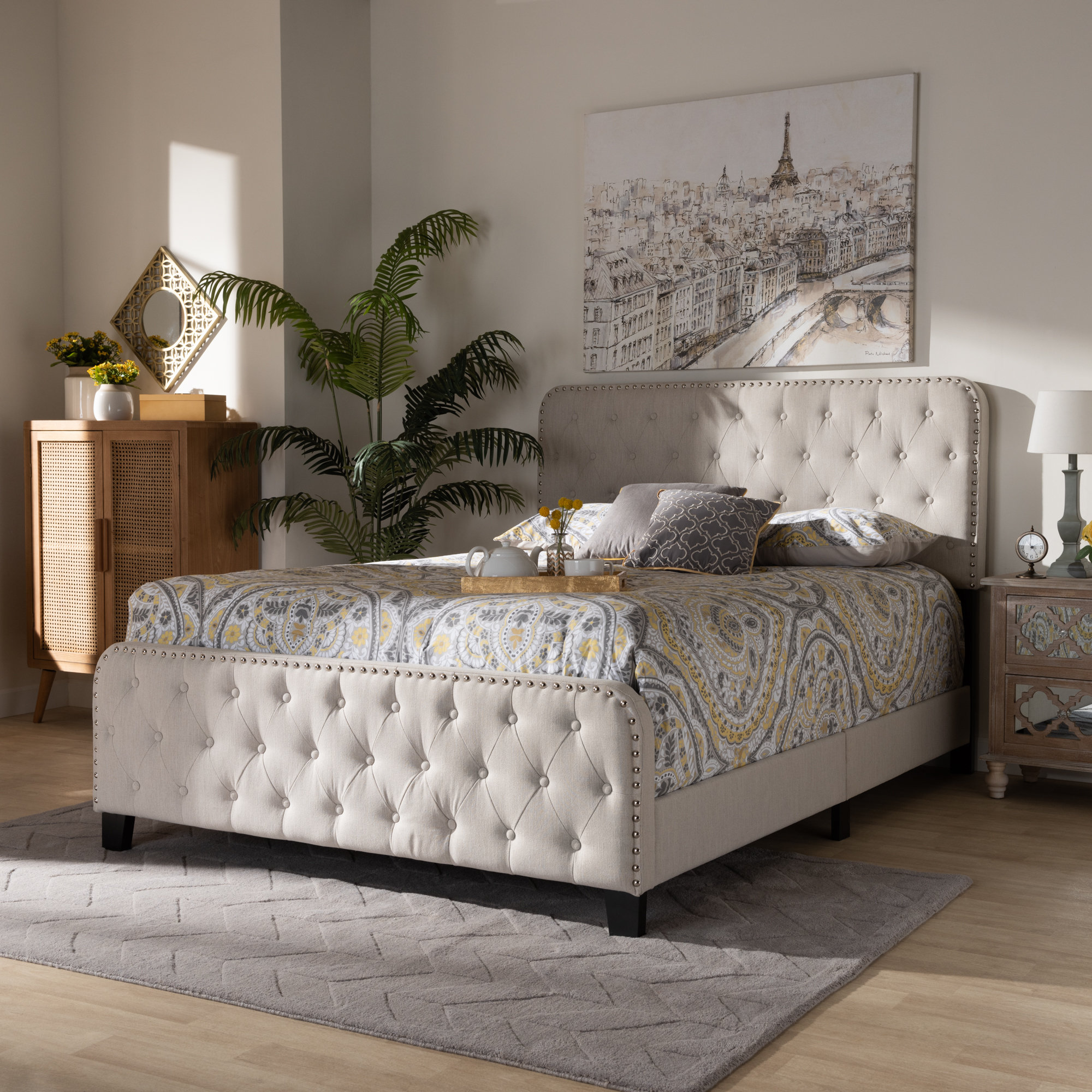 Winston Porter Kailly Tufted Upholstered Standard Bed & Reviews | Wayfair