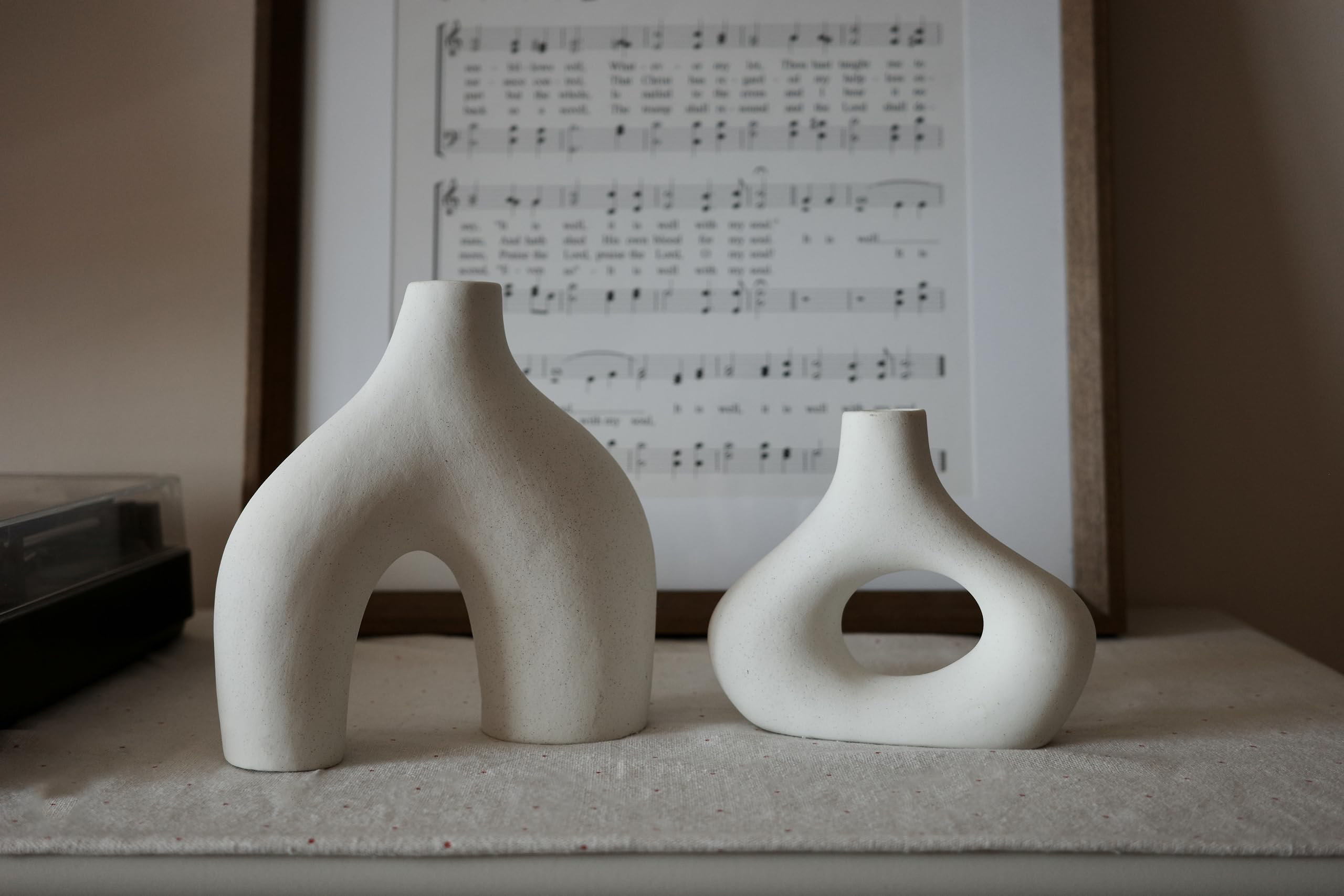 Brayden Studio Donut Vase, Ceramic Vase, Table Centerpiece, Set Of 2 ...
