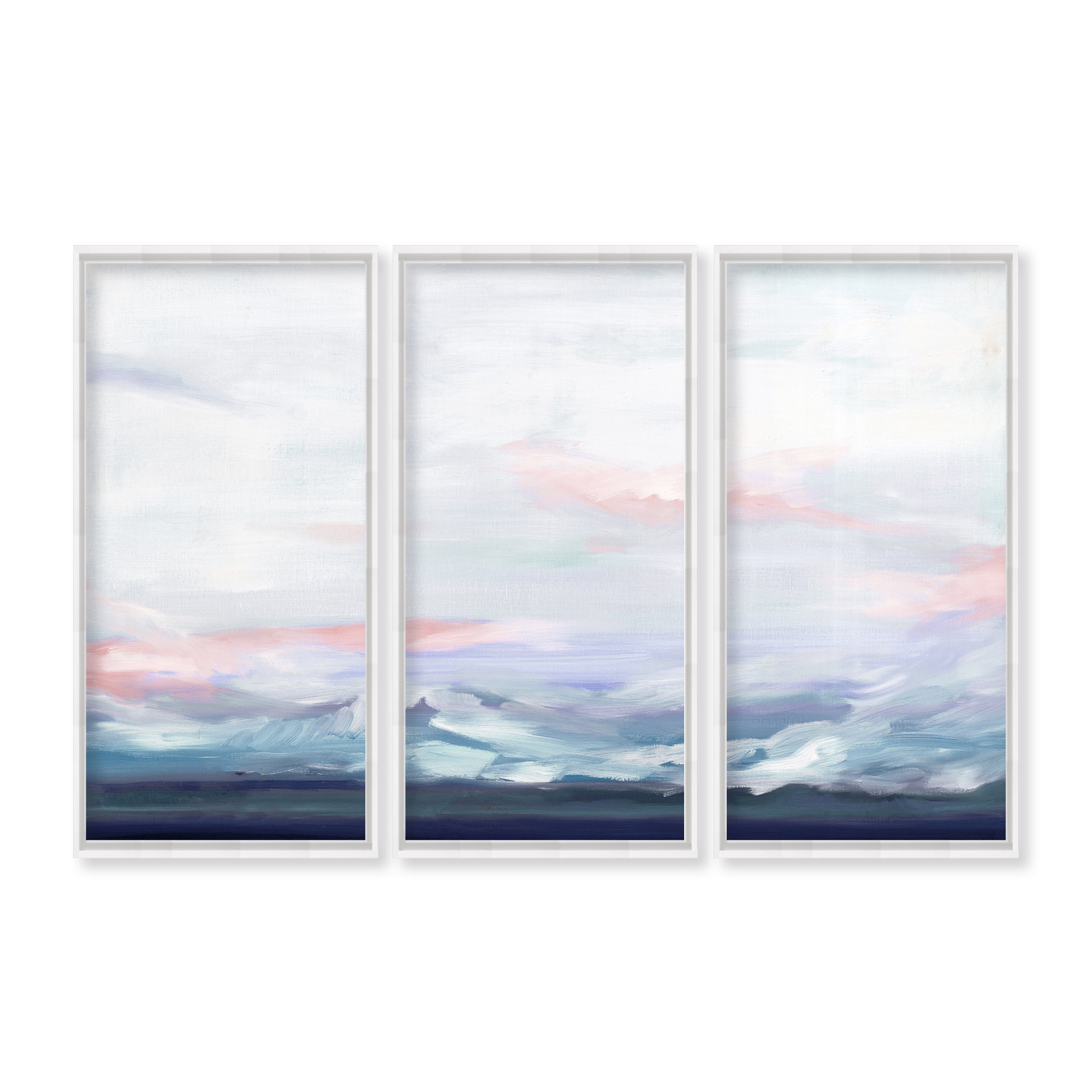 R2H Modern Cool Horizon Triptych | Wayfair