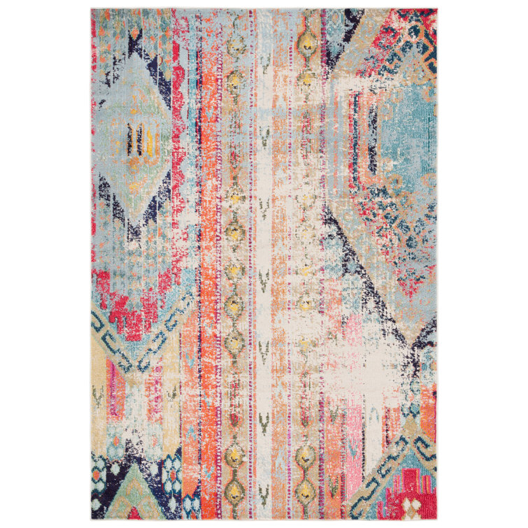Mistana™ Galan Pink/Orange/Yellow Area Rug & Reviews | Wayfair