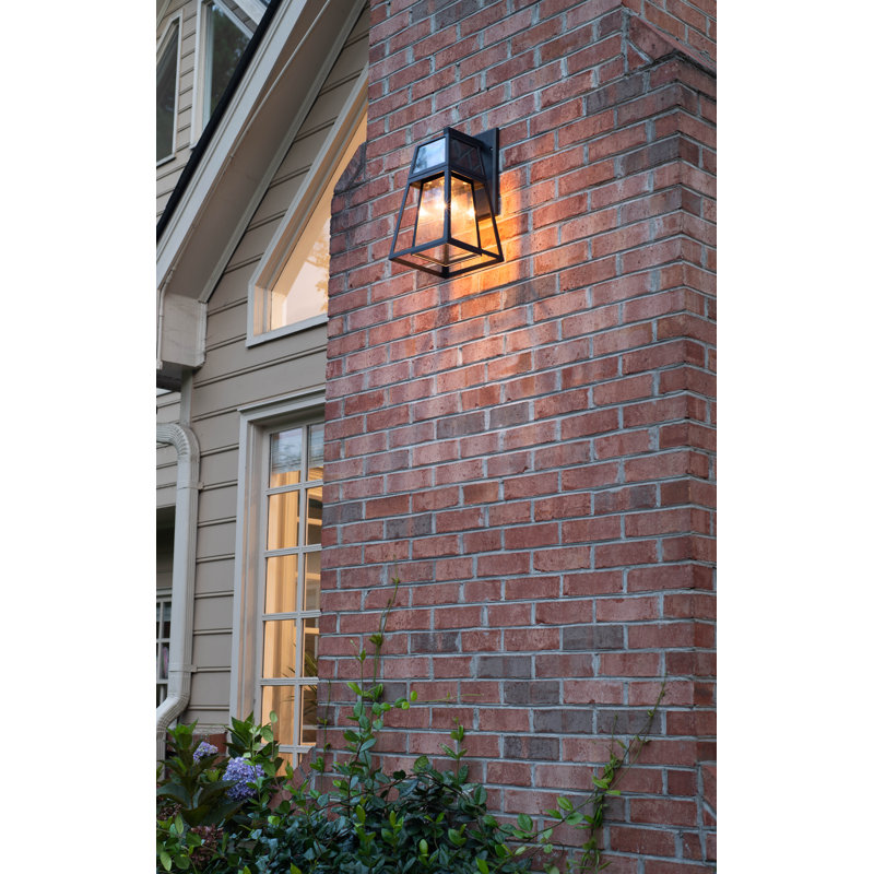 AllModern Sanders Black Modern Upscale Outdoor Solar Wall Sconce ...