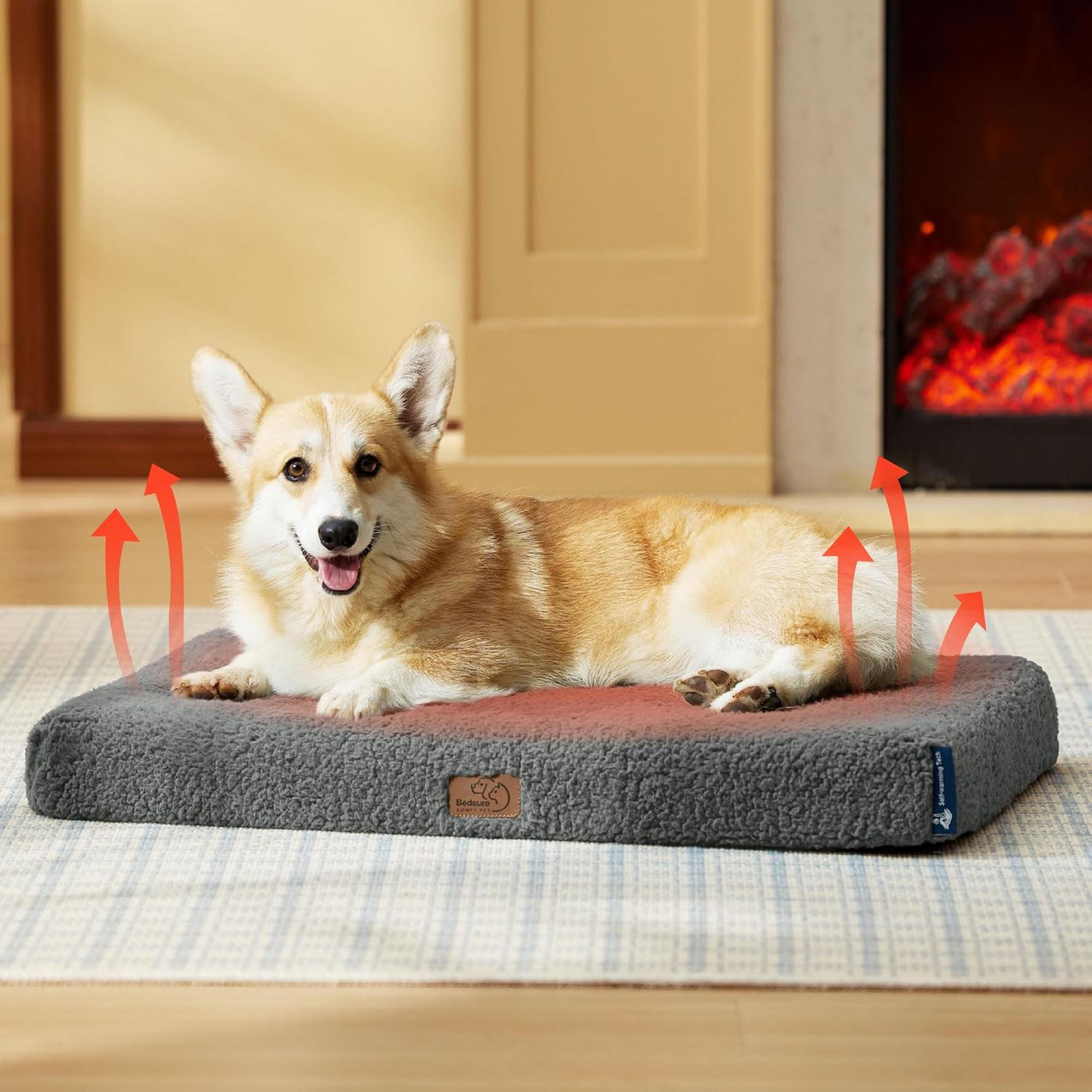 Tucker Murphy Pet™ Medium Dog Bed For Medium Dogs – Self Warming ...