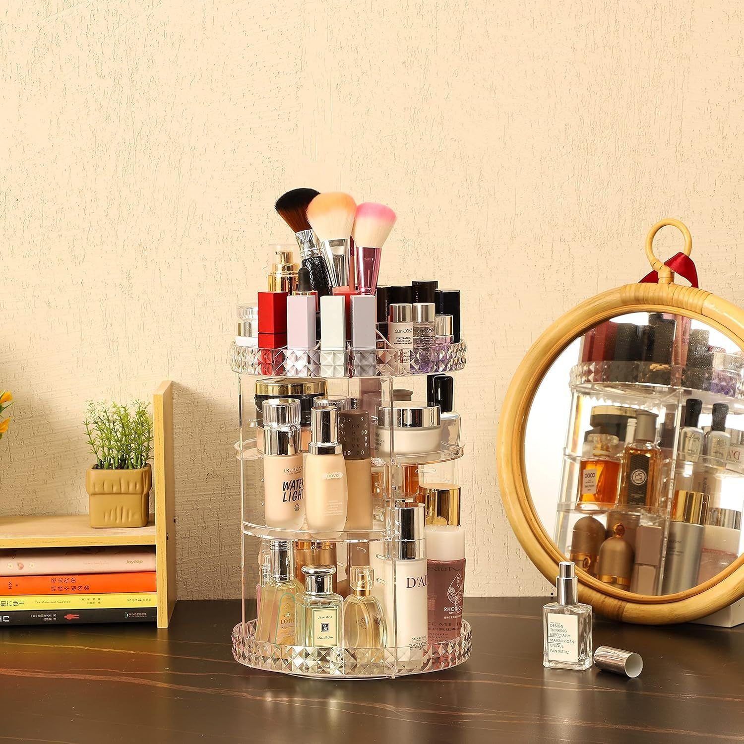 Ebern Designs Rotating Makeup Organizer 360° Spinning Skincare ...