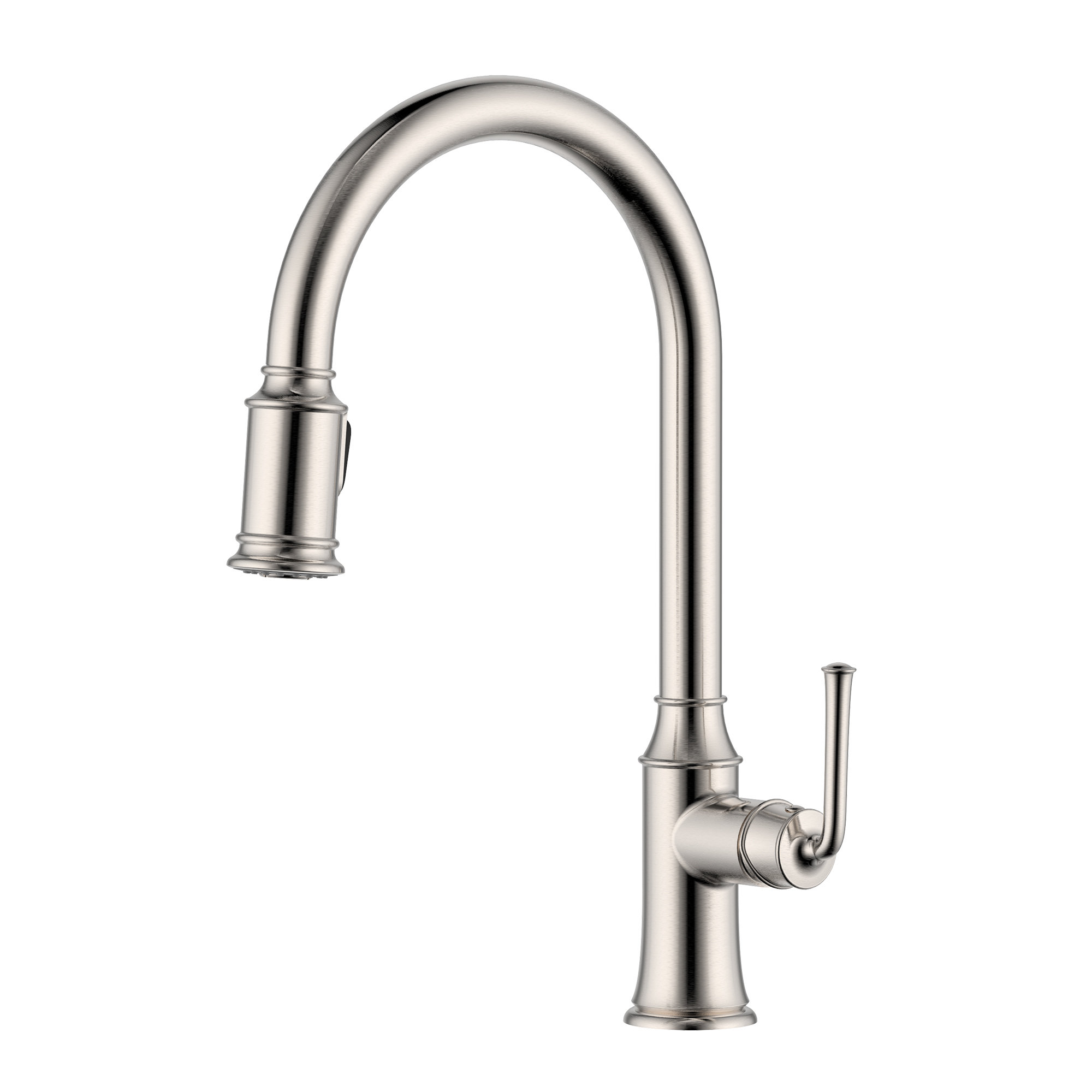 Ruvati Simoni Stainless Steel Pull Down Kitchen Faucet Single Handle ...