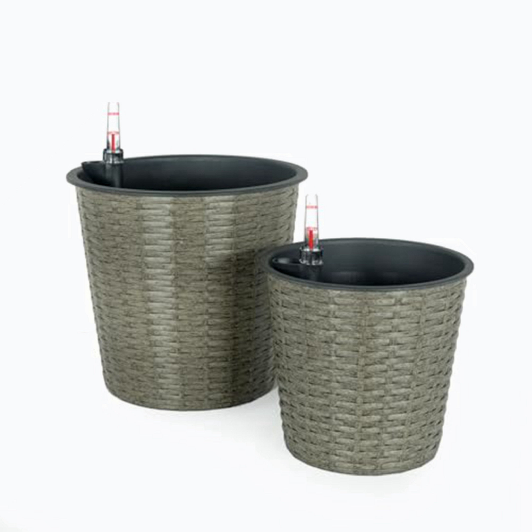 Bay Isle Home™ 2-Pack Self-Watering Wicker Decor Planter For Indoor And ...
