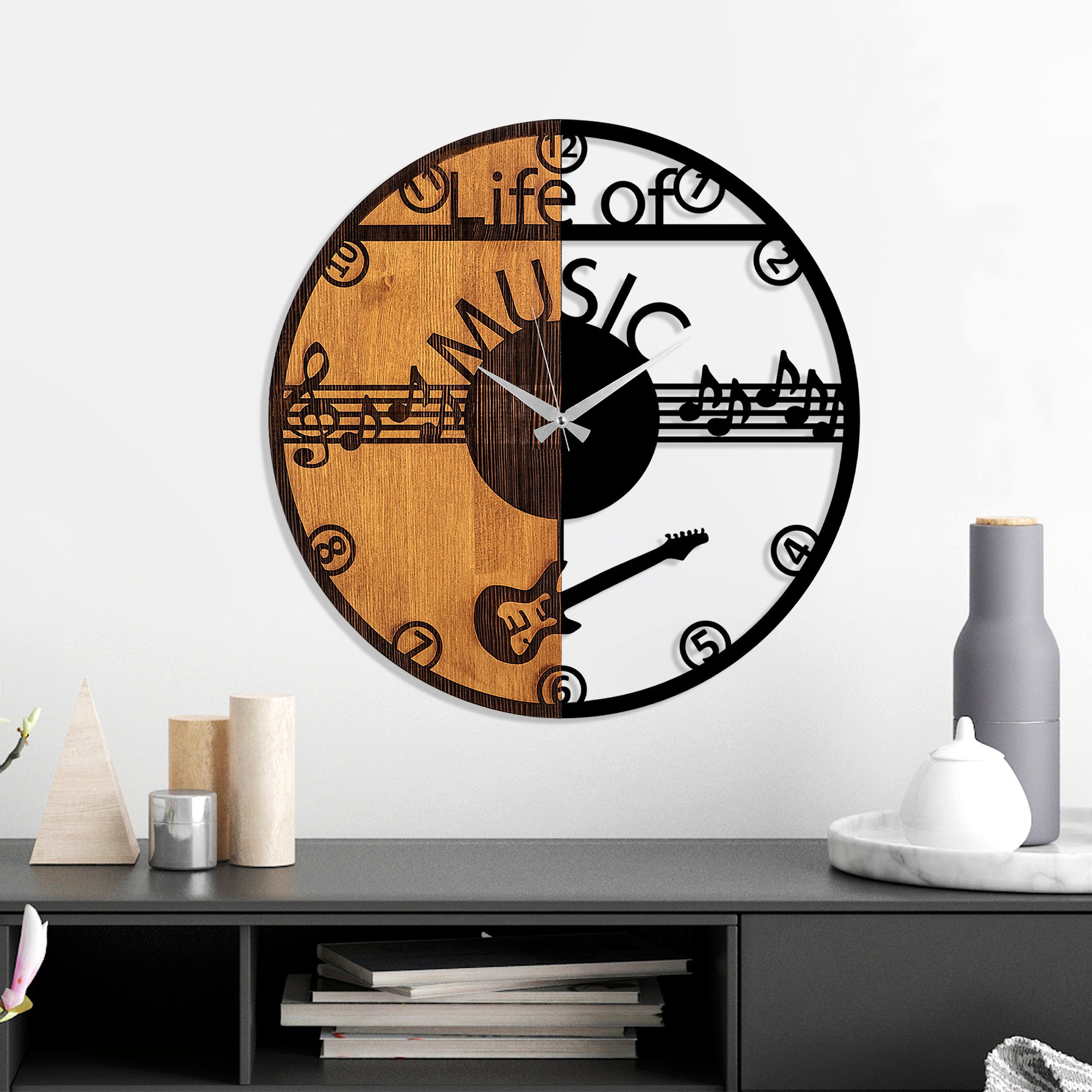 Ivy Bronx Decorative Wooden Wall Clock | Wayfair