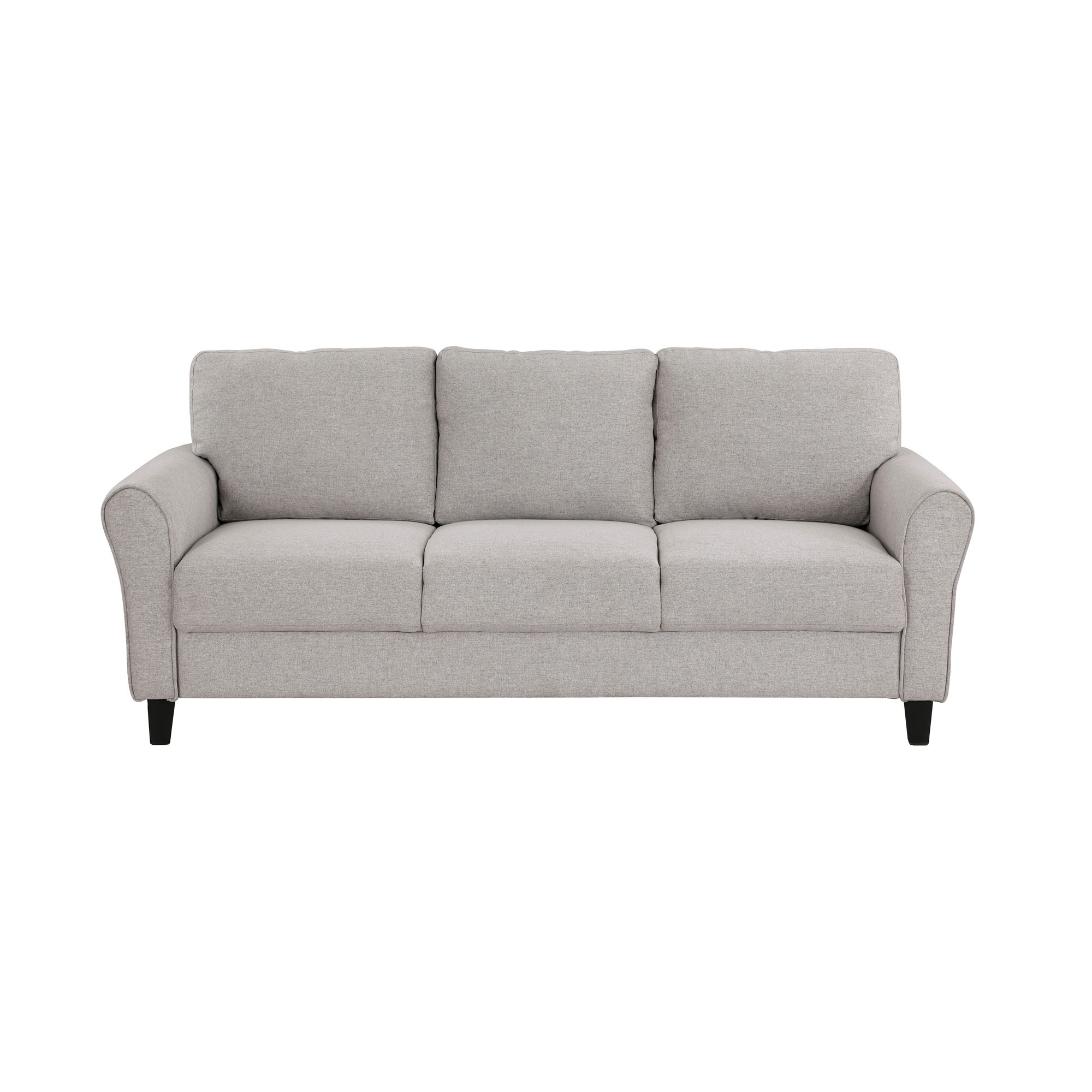 Lark Manor™ Modern Burlap Fabric Recliner Motion Sofa 1pc Plush Couch ...