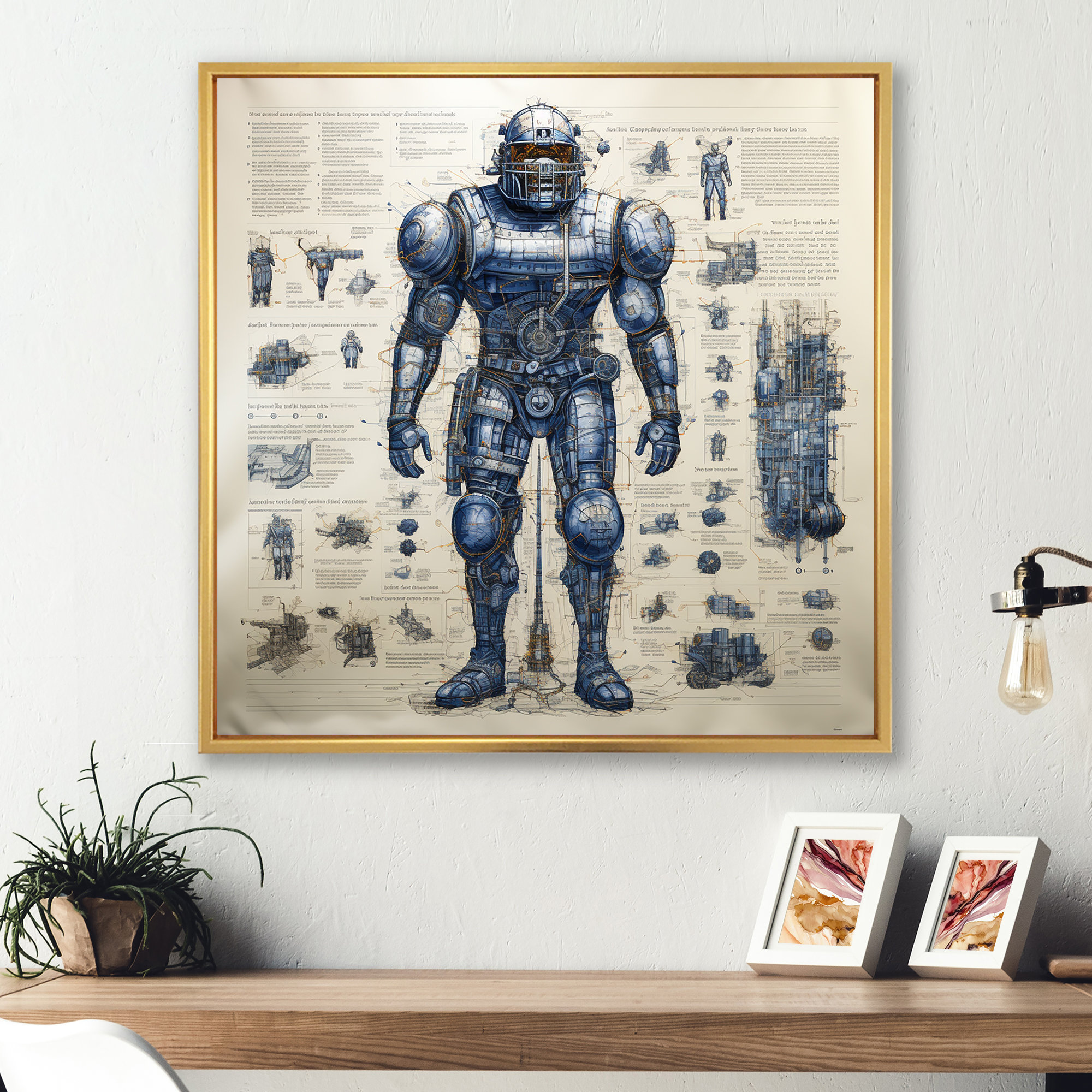 Trinx Blue Giant Titan Blueprints IV - Giants Wall Art - Wayfair Canada