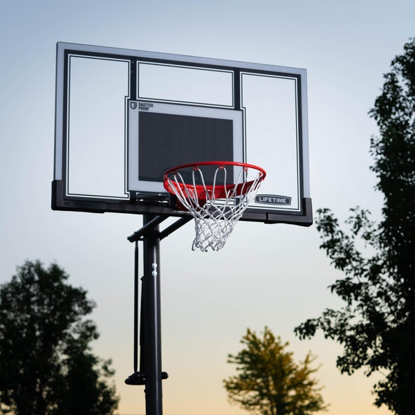 Lifetime Height Adjustable In-Ground Basketball Hoop (54" Polycarbonate ...
