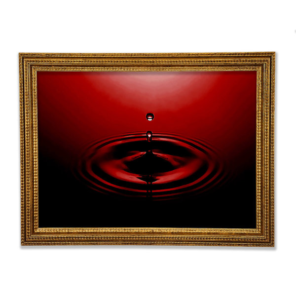Ebern Designs Water Droplet Red - Single Picture Frame Print | Wayfair ...