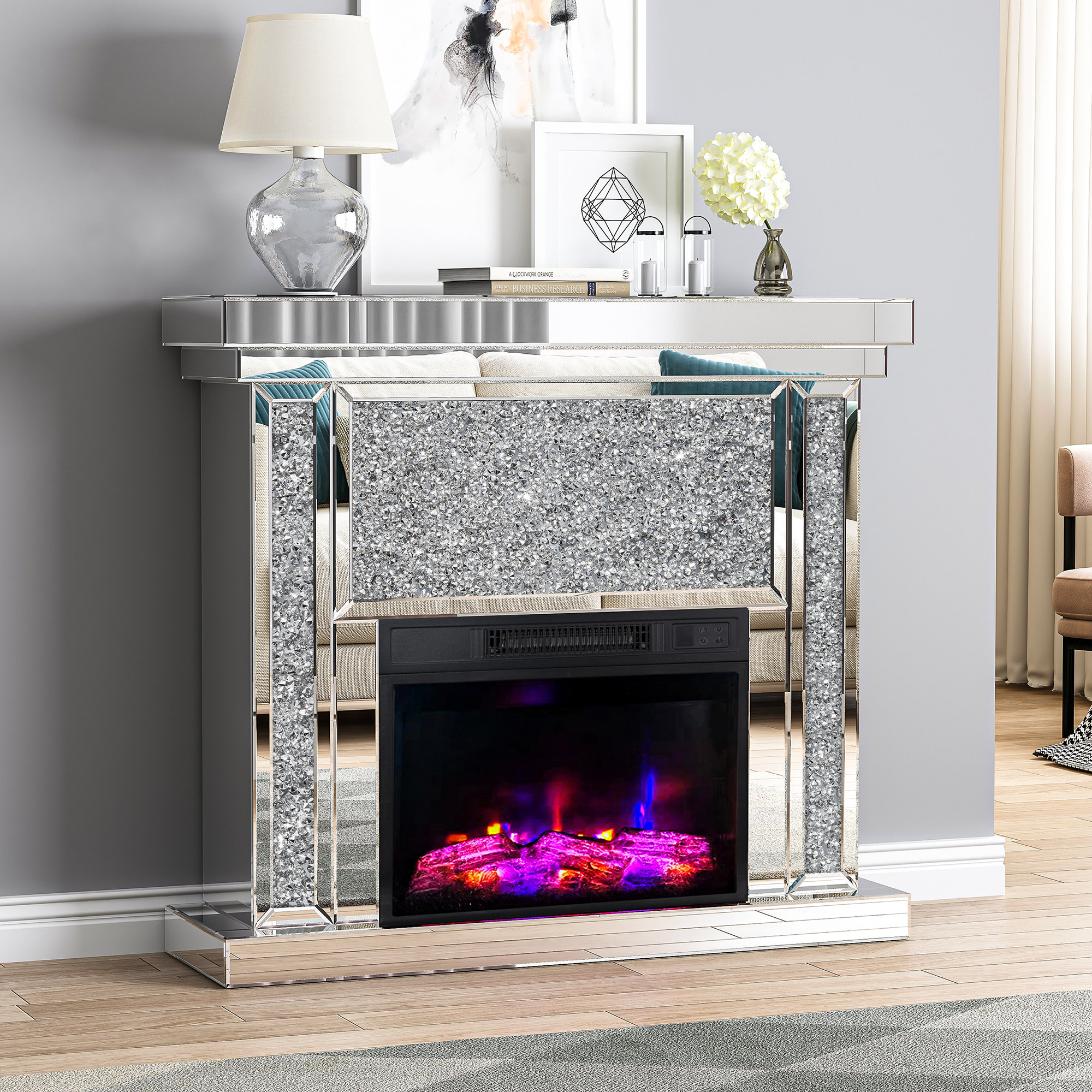 Everly Quinn Casmey Electric Fireplace & Reviews - Wayfair Canada