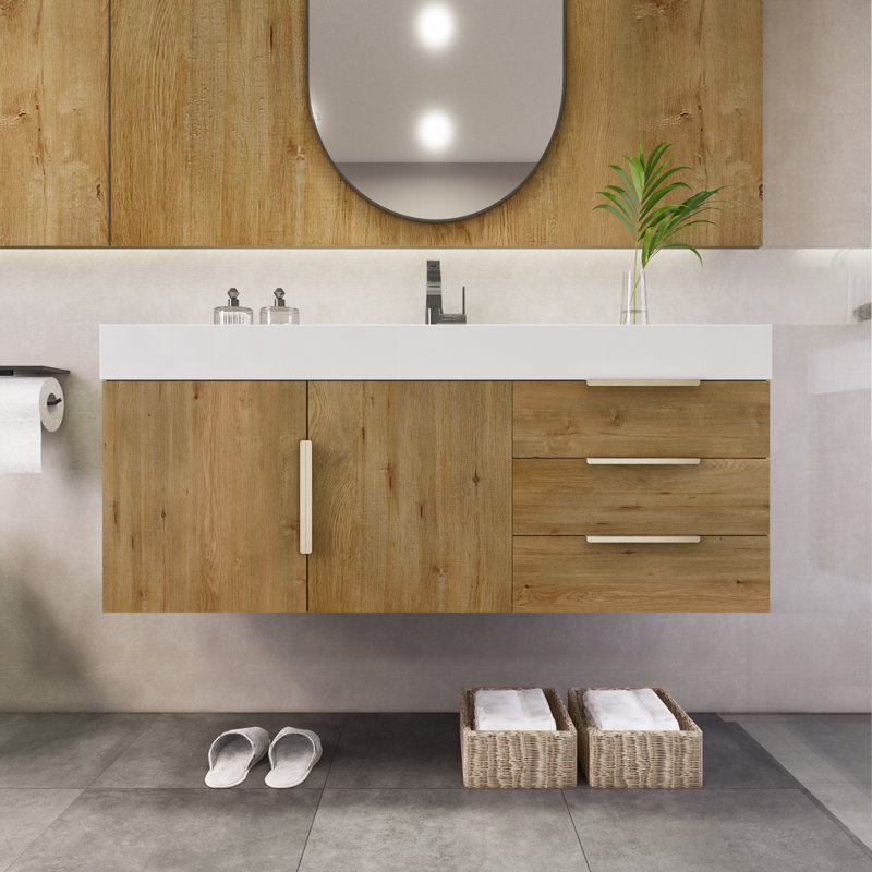 Willa Arlo™ Interiors Wigfall 47" Wall-Mounted Single Bathroom Vanity ...