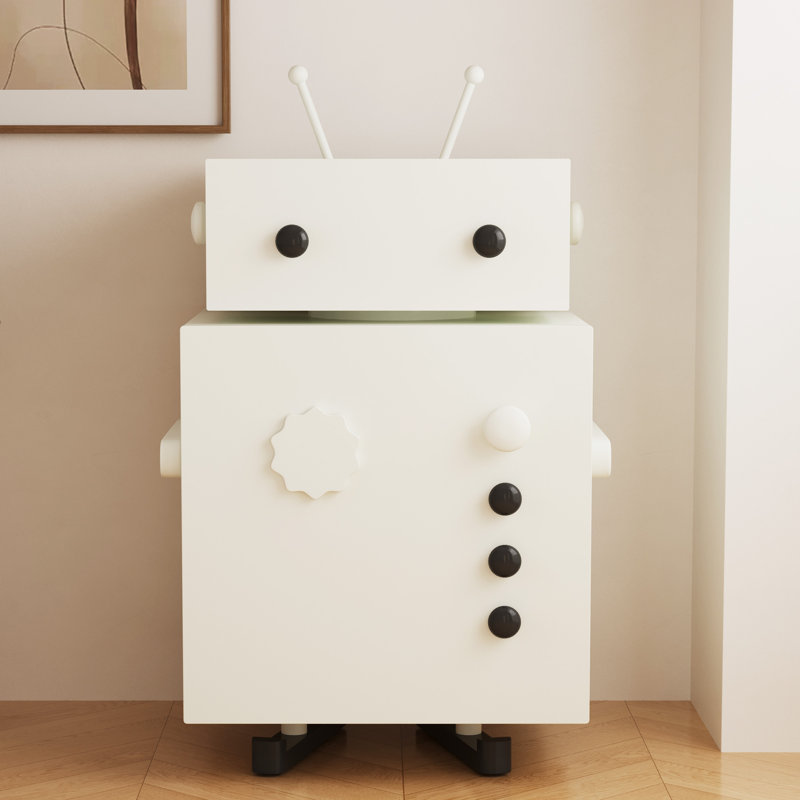 Latitude Run® Creative Bedside Table, Side Tables, 360° Rotating ...