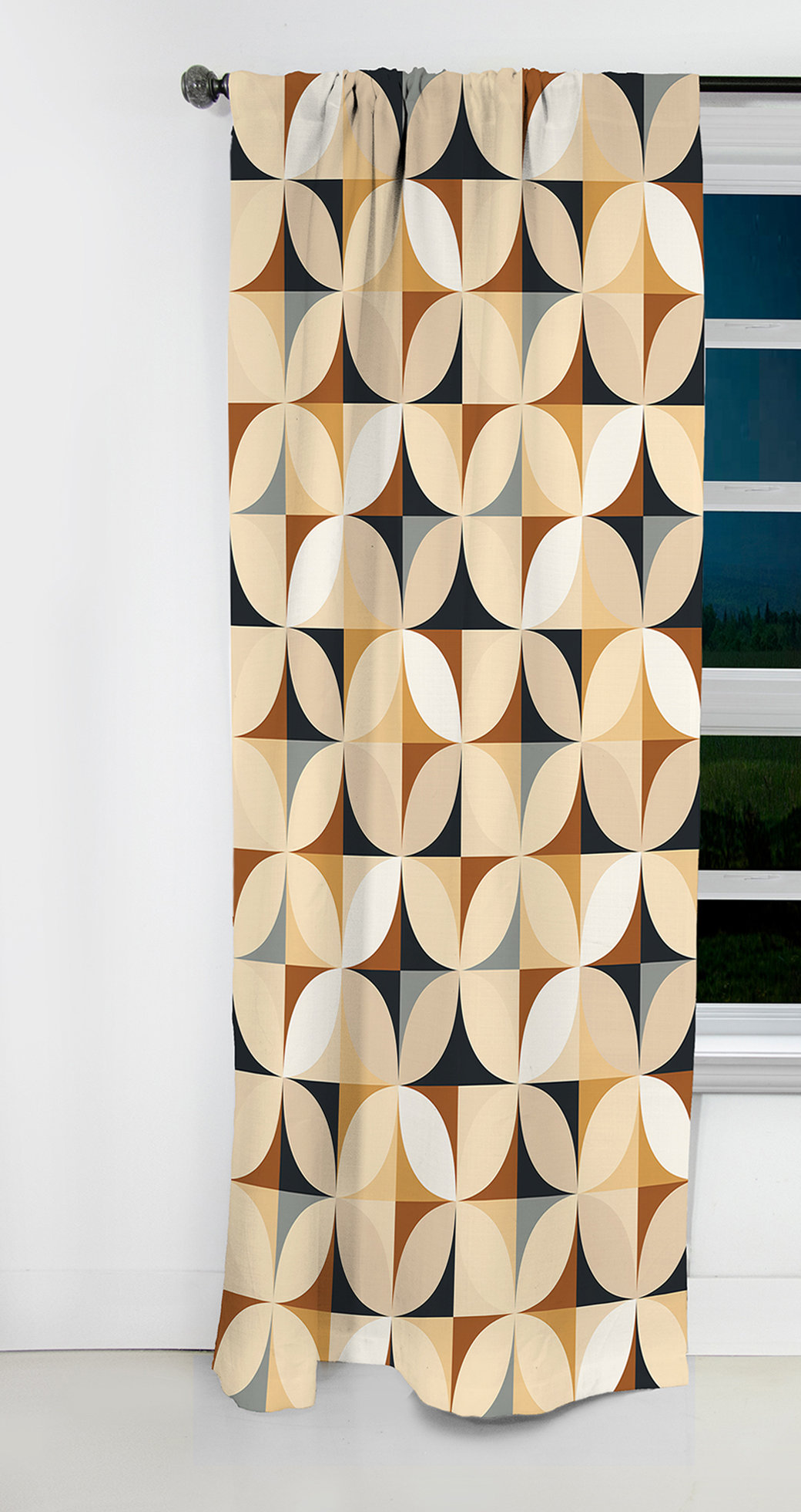 Design Art Geometric Harmony - Abstract Geometric Curtain - Blackout ...