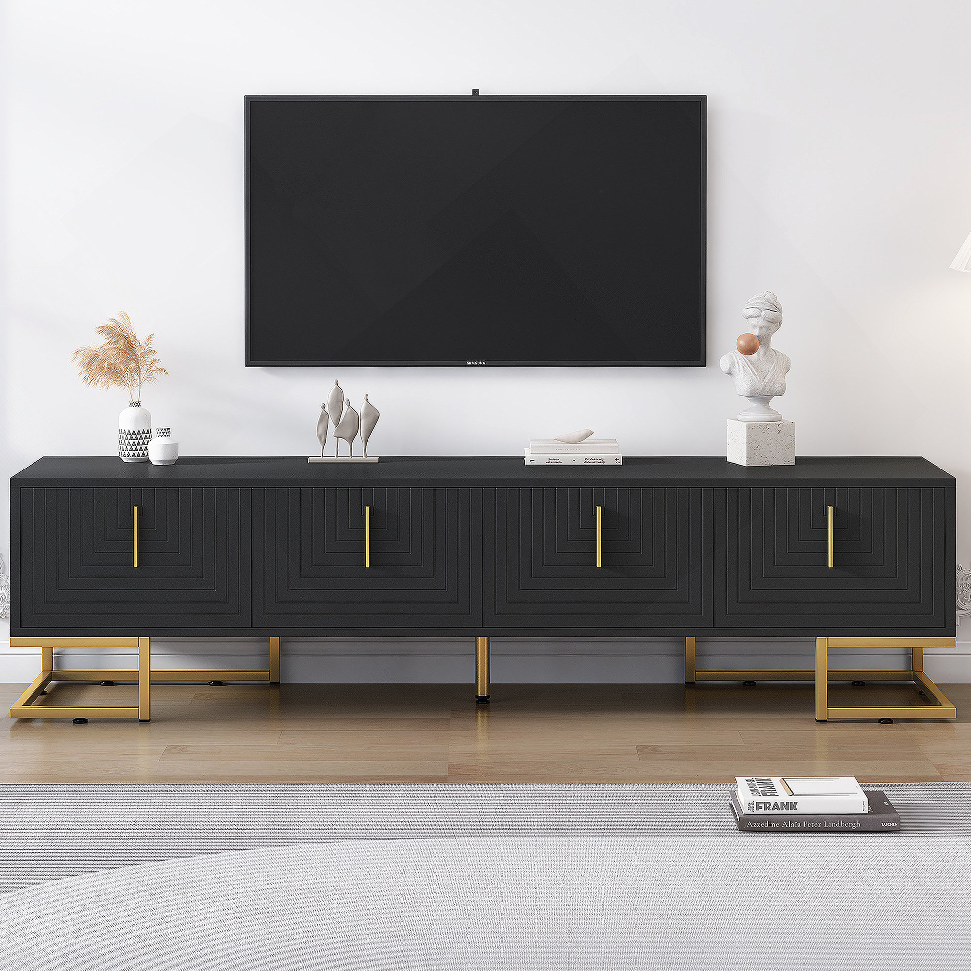 George Oliver Sleek Two-Tone TV Stand, 80" TVs - Wayfair Canada