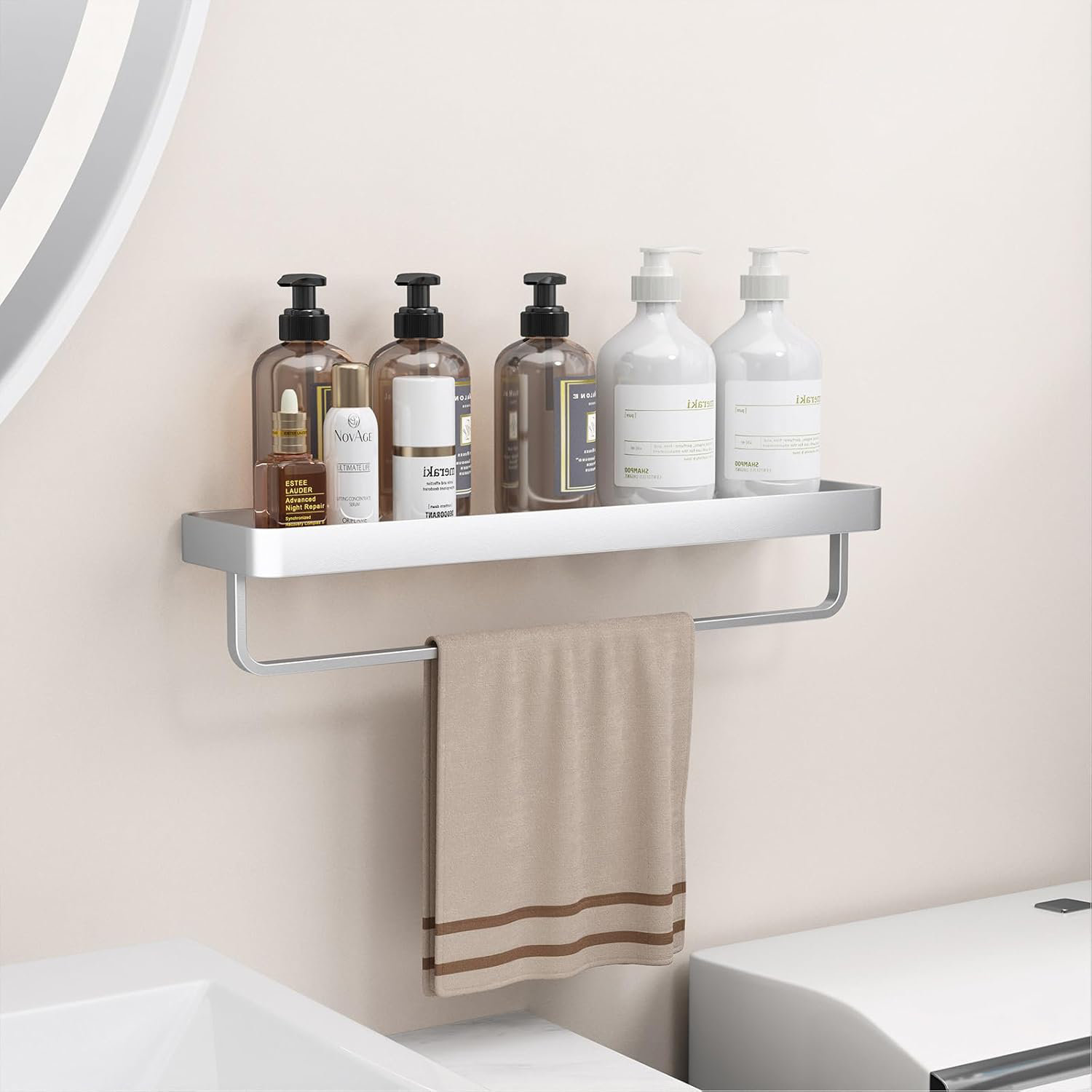 Rebrilliant Porix Metal Wall Bathroom Shelves | Wayfair
