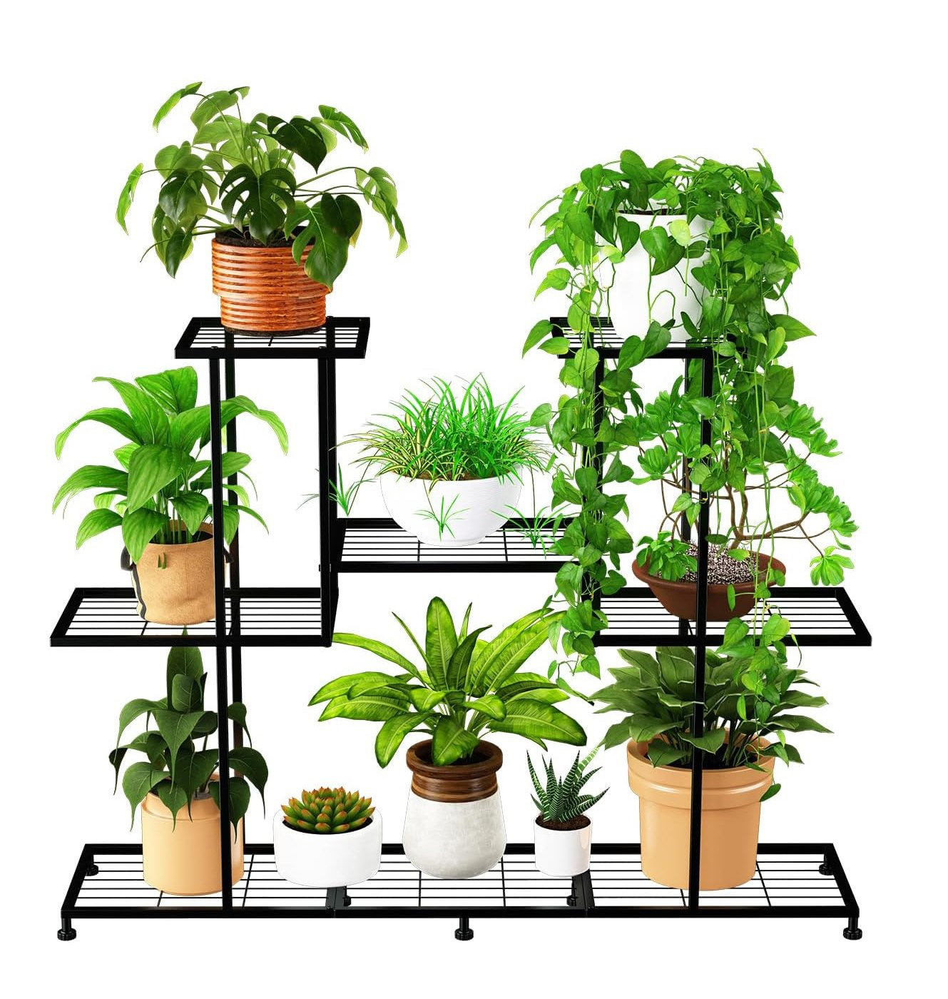 Latitude Run® Metal Plant Stand 5 Tiers Multifunctional Plant Stands ...