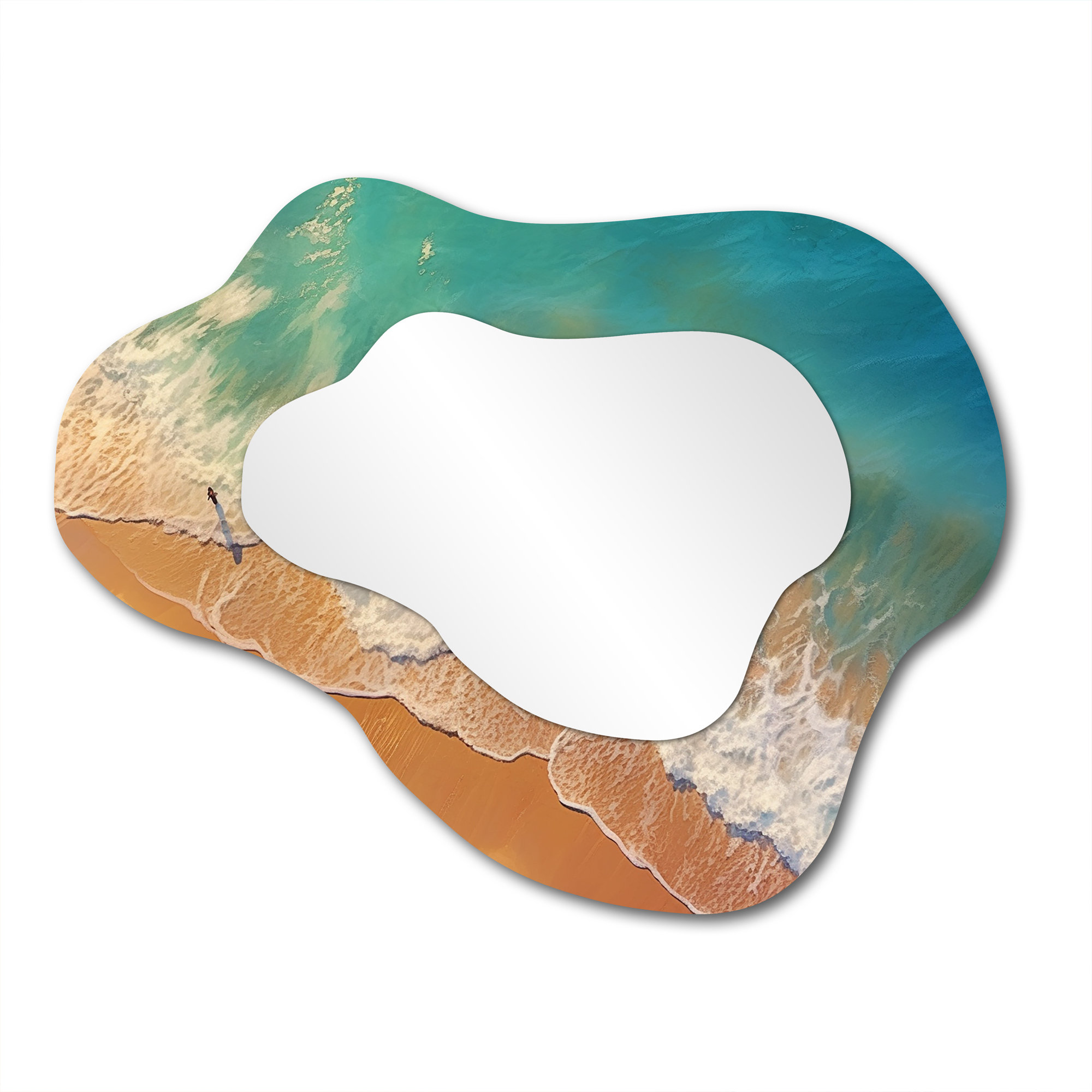 Ivy Bronx Aerial ViewTropical Turquoise Wave Breaking I - Beach Unique ...