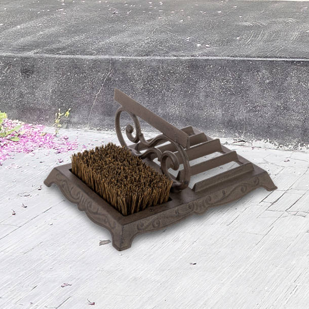 Symple Stuff Traditional Rubber Coir Boot Scrusher Outdoor Boot Scraper ...