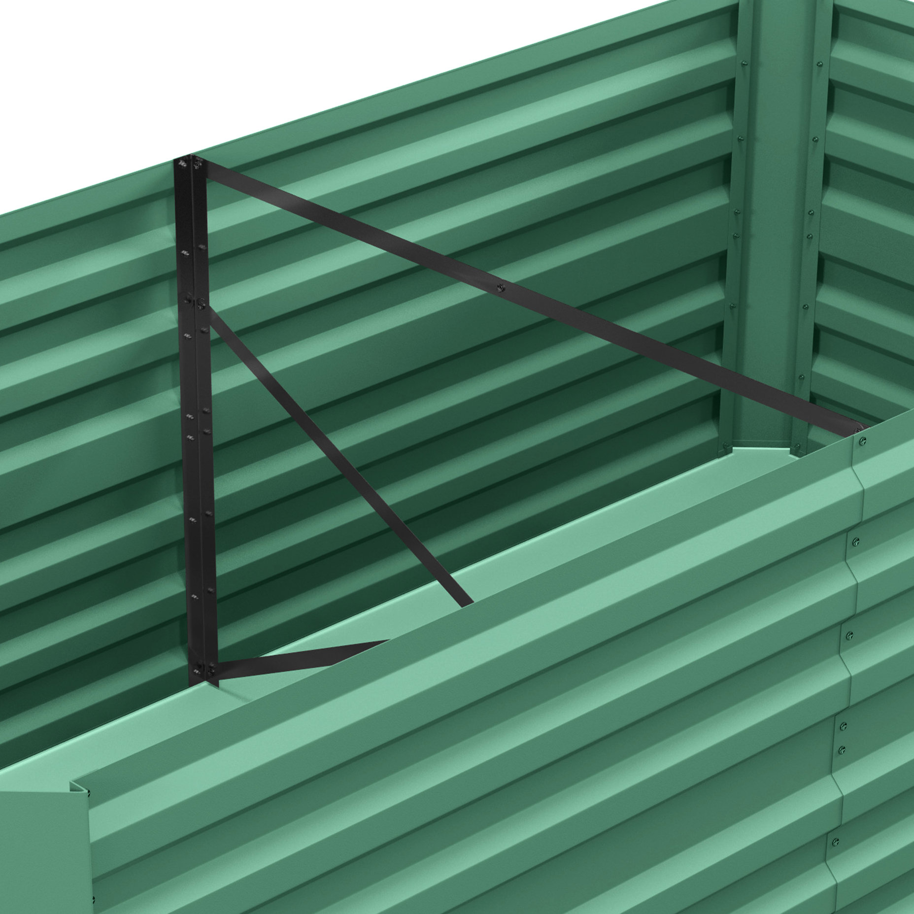 Arlmont & Co. Galvanized Raised Veggie Bed Kit - 6' X 3' 2', Reinforced ...