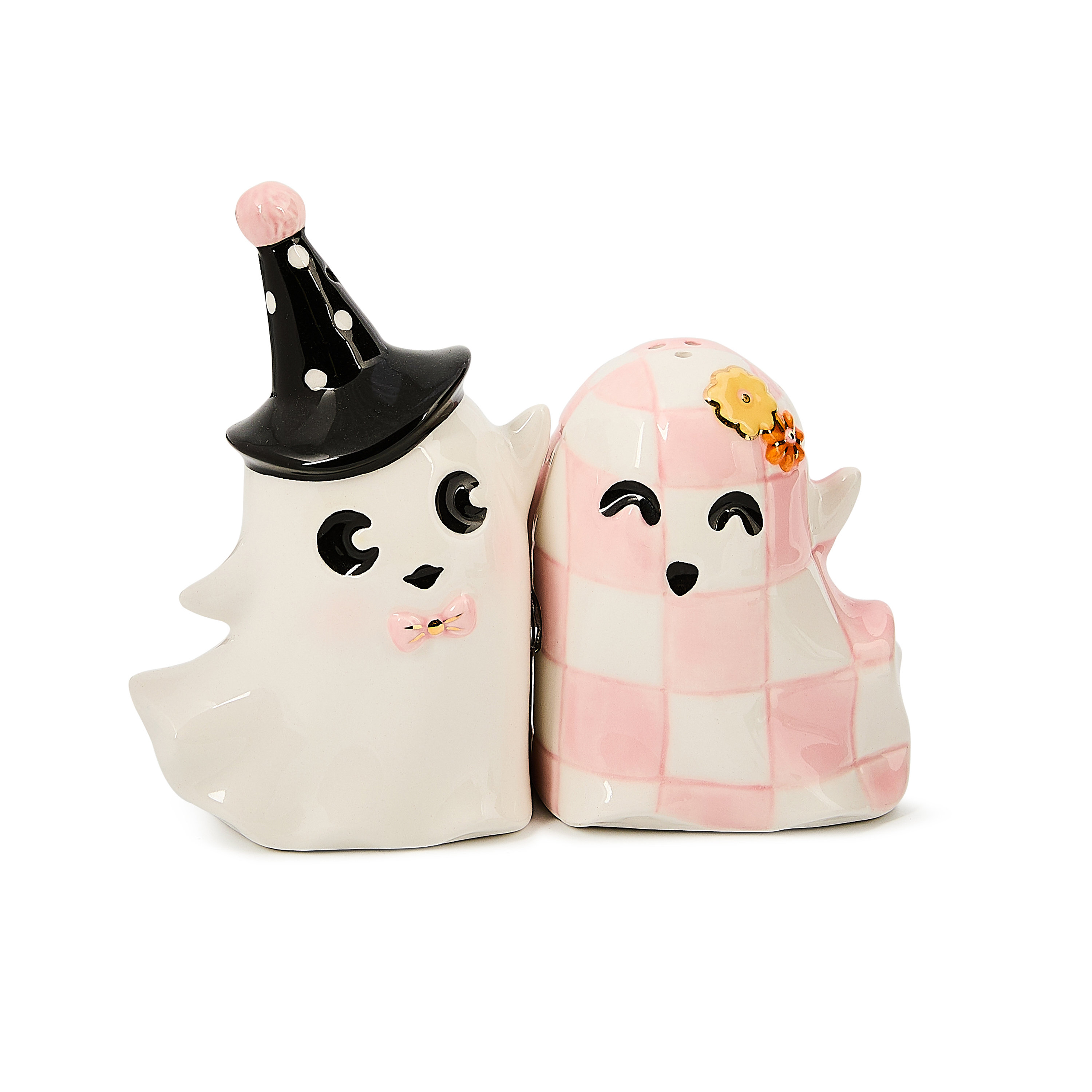 MacKenzie-Childs Hocus Pocus Ghost Salt And Pepper Set | Wayfair