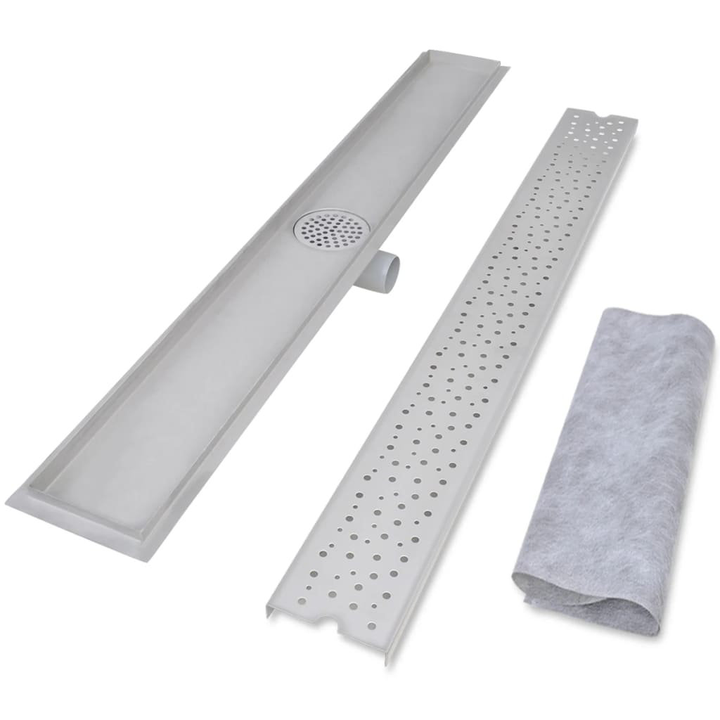 Vidaxl Linear Shower Drain Bubble 40.55X5.51" Stainless Steel | Wayfair