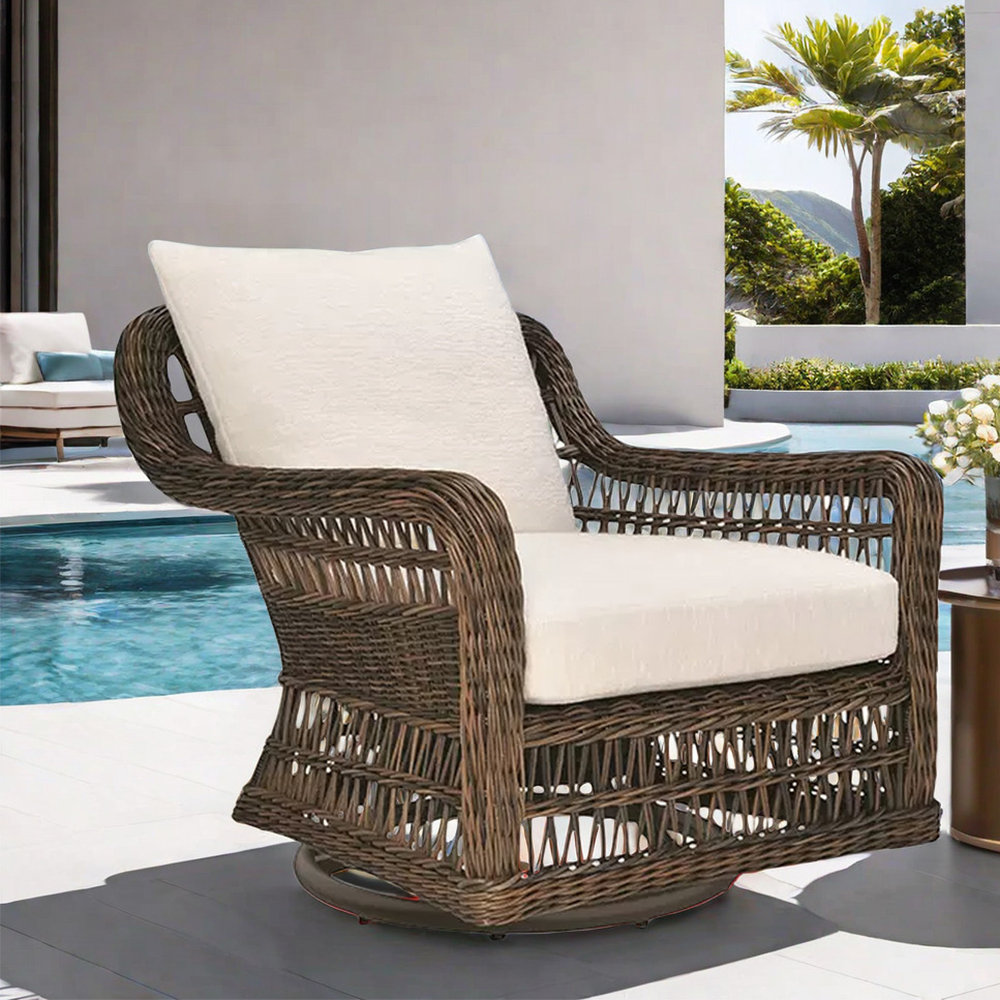 Elegant Home Furnishings.s PE Rattan Aluminum Alloy Patio Glider ...
