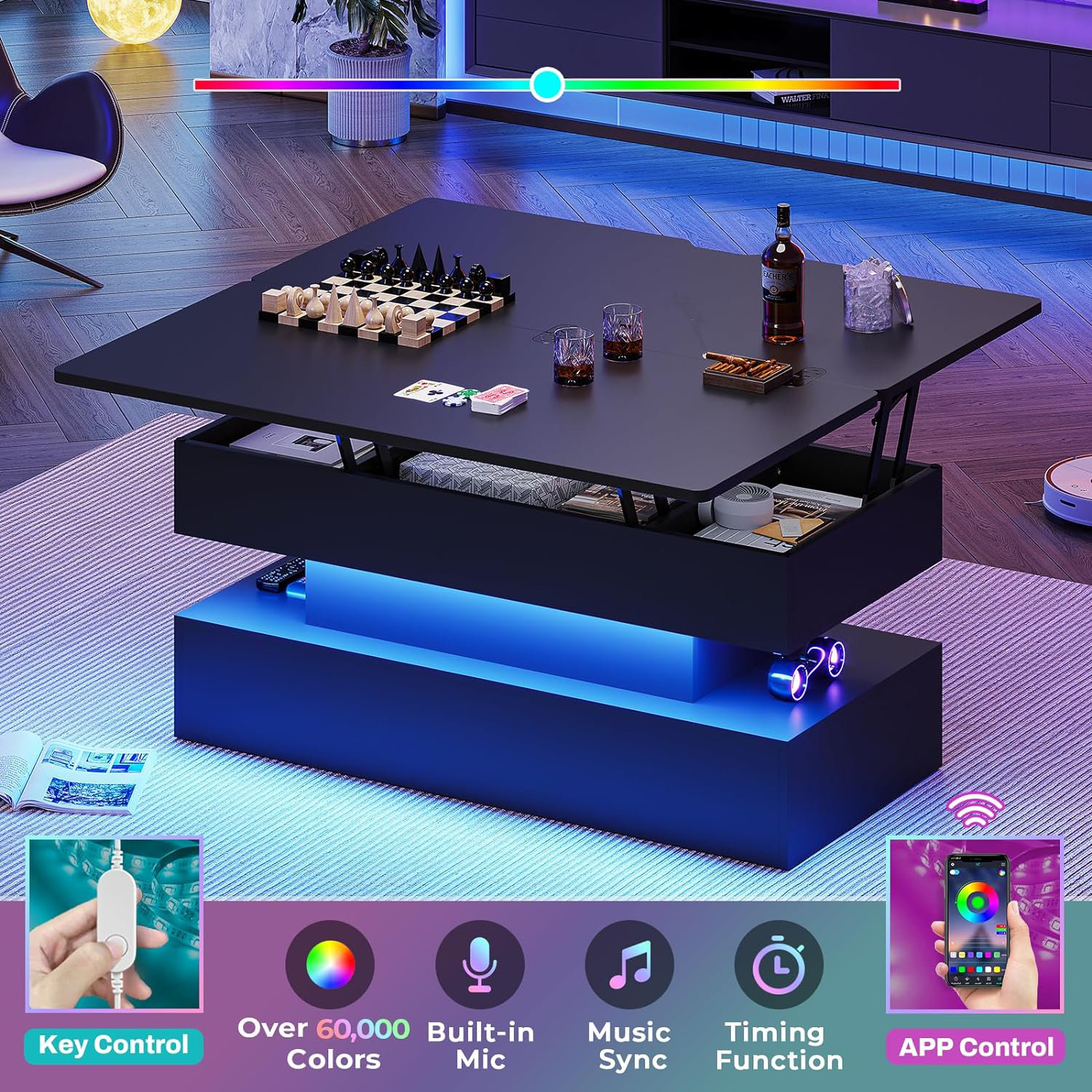 Ivy Bronx Kalisa Single Coffee Table 40" Lift Top Coffee Table ...