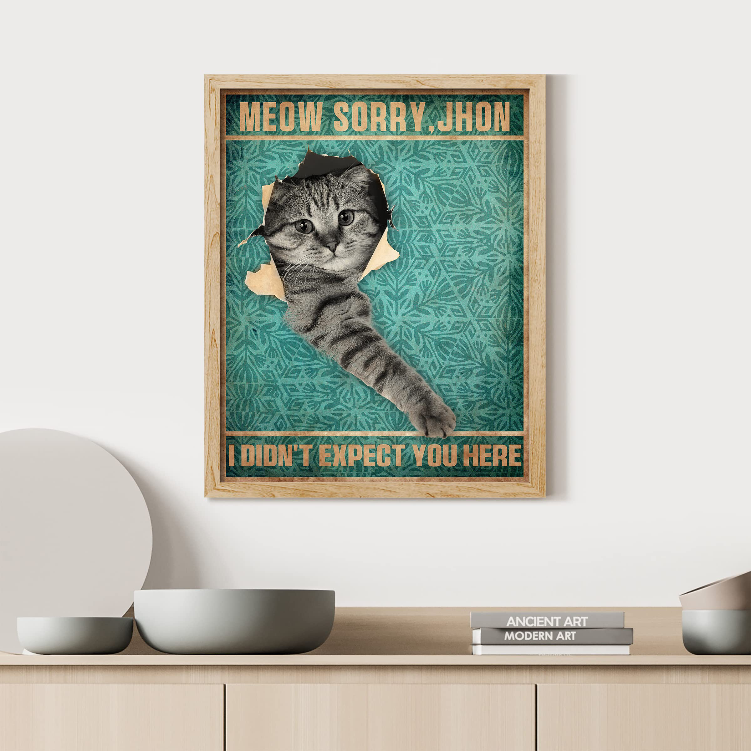 SIGNLEADER " Meow Sorry Sneaky Tabby Cat Bad Cat " on Paper | Wayfair